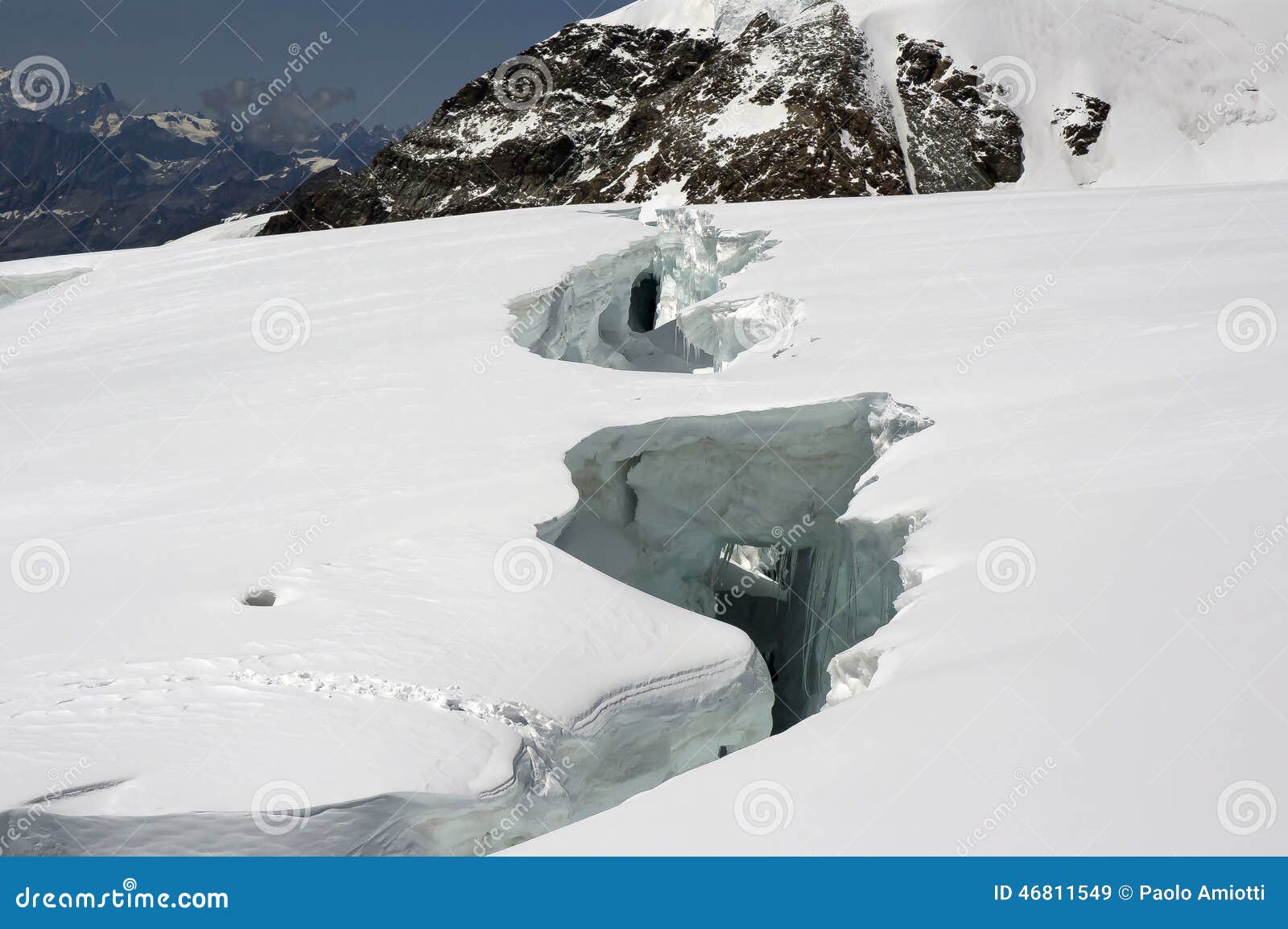 Big crevasse stock image. Image of alps, mountain, peak - 46811549