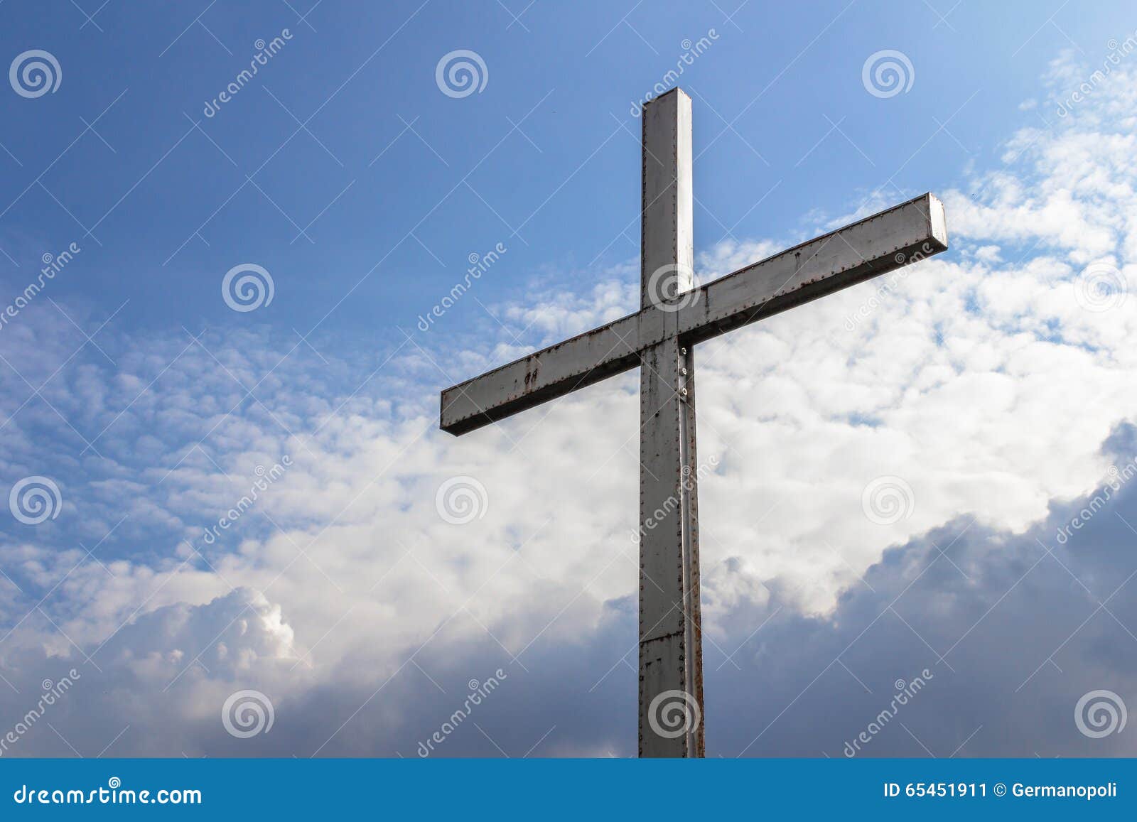 Big cross stock image. Image of crucifix, christ, blue - 65451911