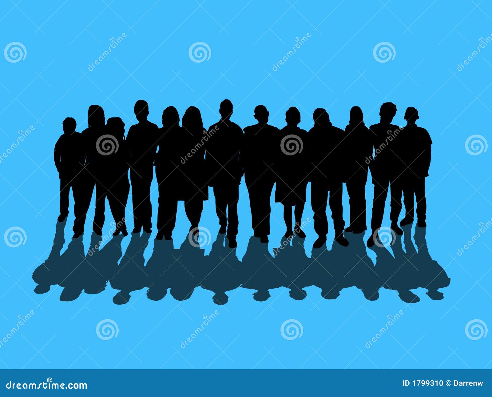 Big Crowd stock illustration. Illustration of clip, cartoons - 1799310