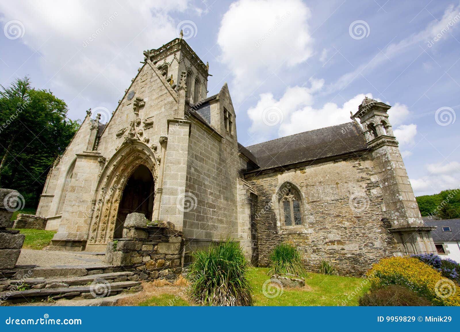 Big curch stock image. Image of catholicism, brittany - 9959829