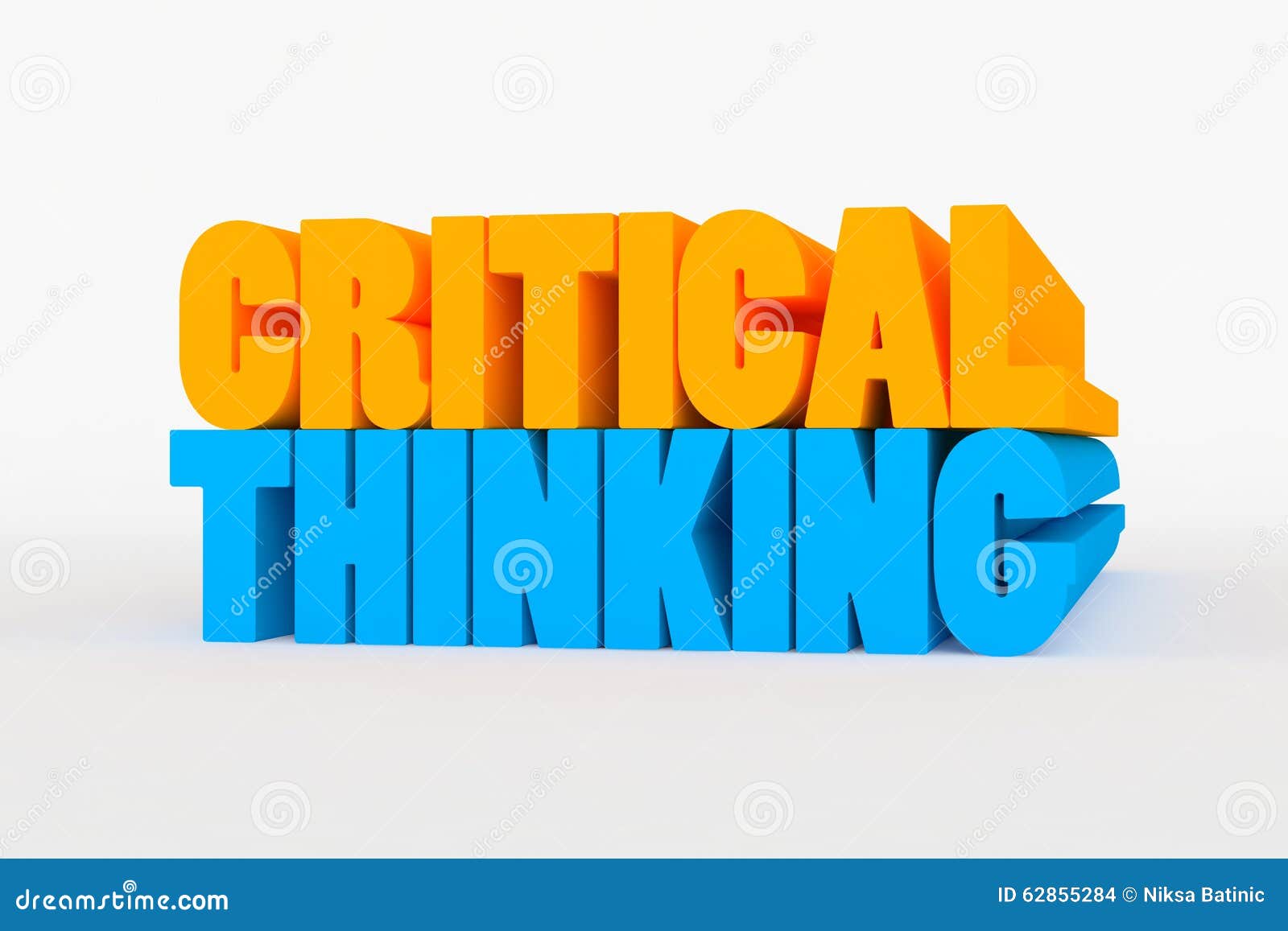 Big 3D Bold Text - Critical Thinking Stock Illustration - Illustration ...