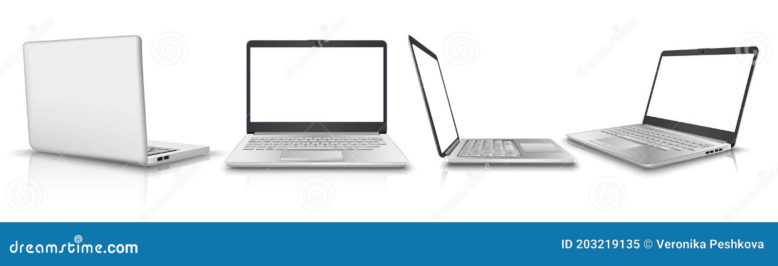 Laptop Side View Vector