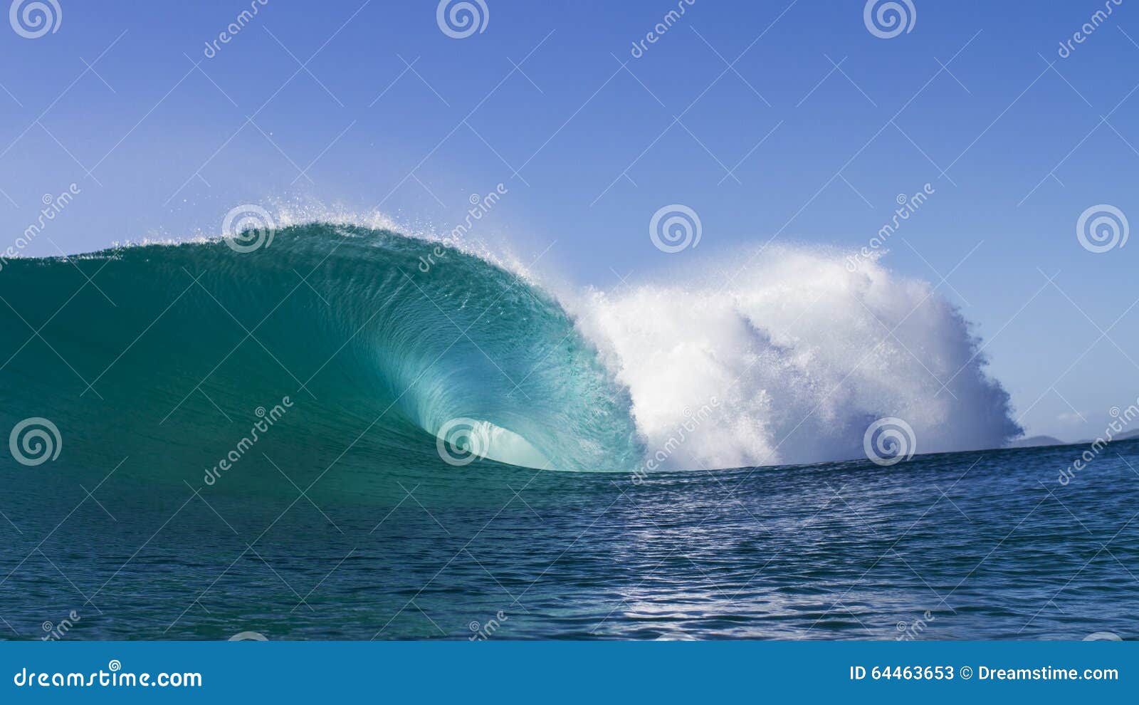 Big dangerous wave stock image. Image of hollow, blue - 64463653