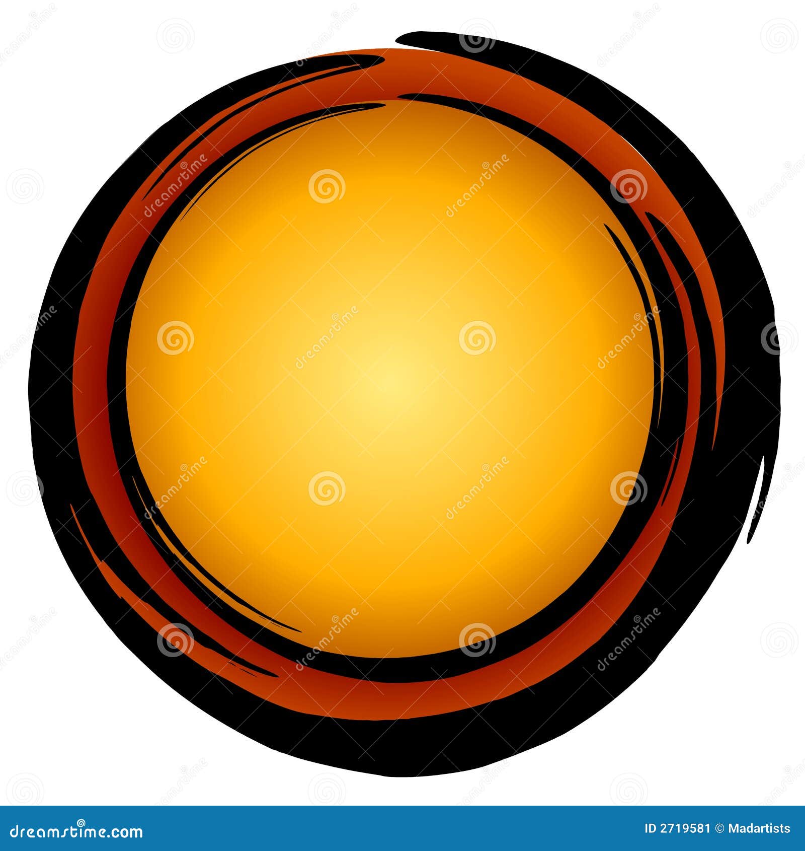 Big Dark Gold Red Circle Icon Stock Illustration - Illustration of ...