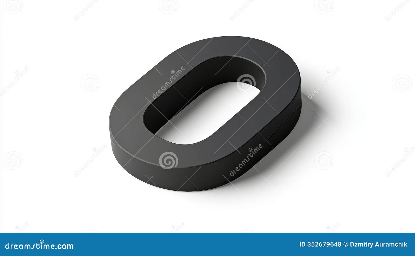 A Big Dark Gray Zero on a Simple, Clean White Background Stock Photo ...