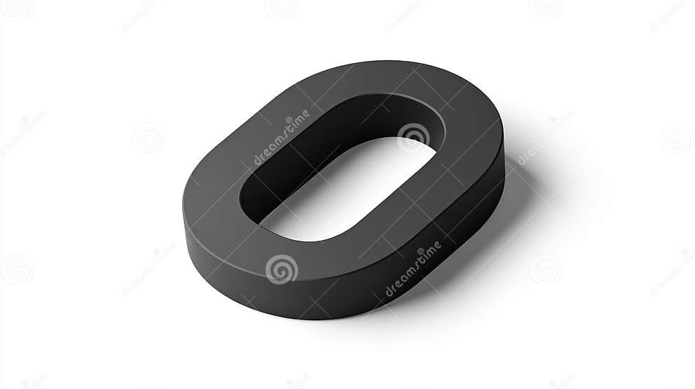 A Big Dark Gray Zero on a Simple, Clean White Background Stock Photo ...