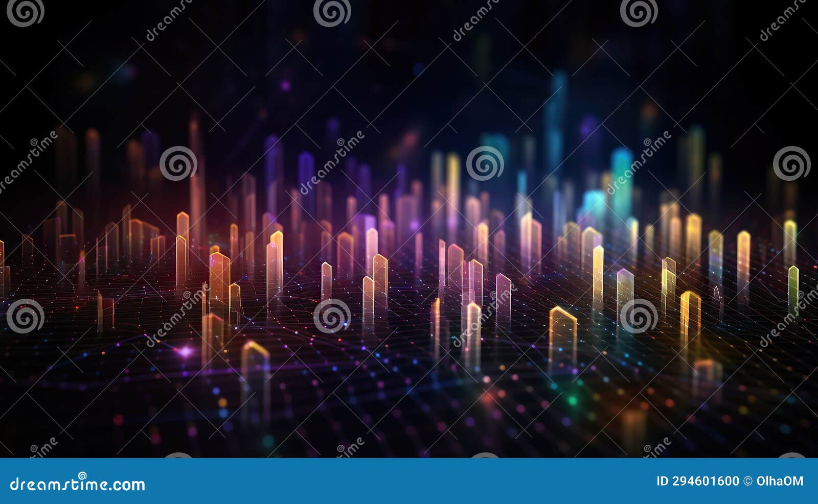 Big Data Abstract Background. Technology Network Concept. Futuristic ...