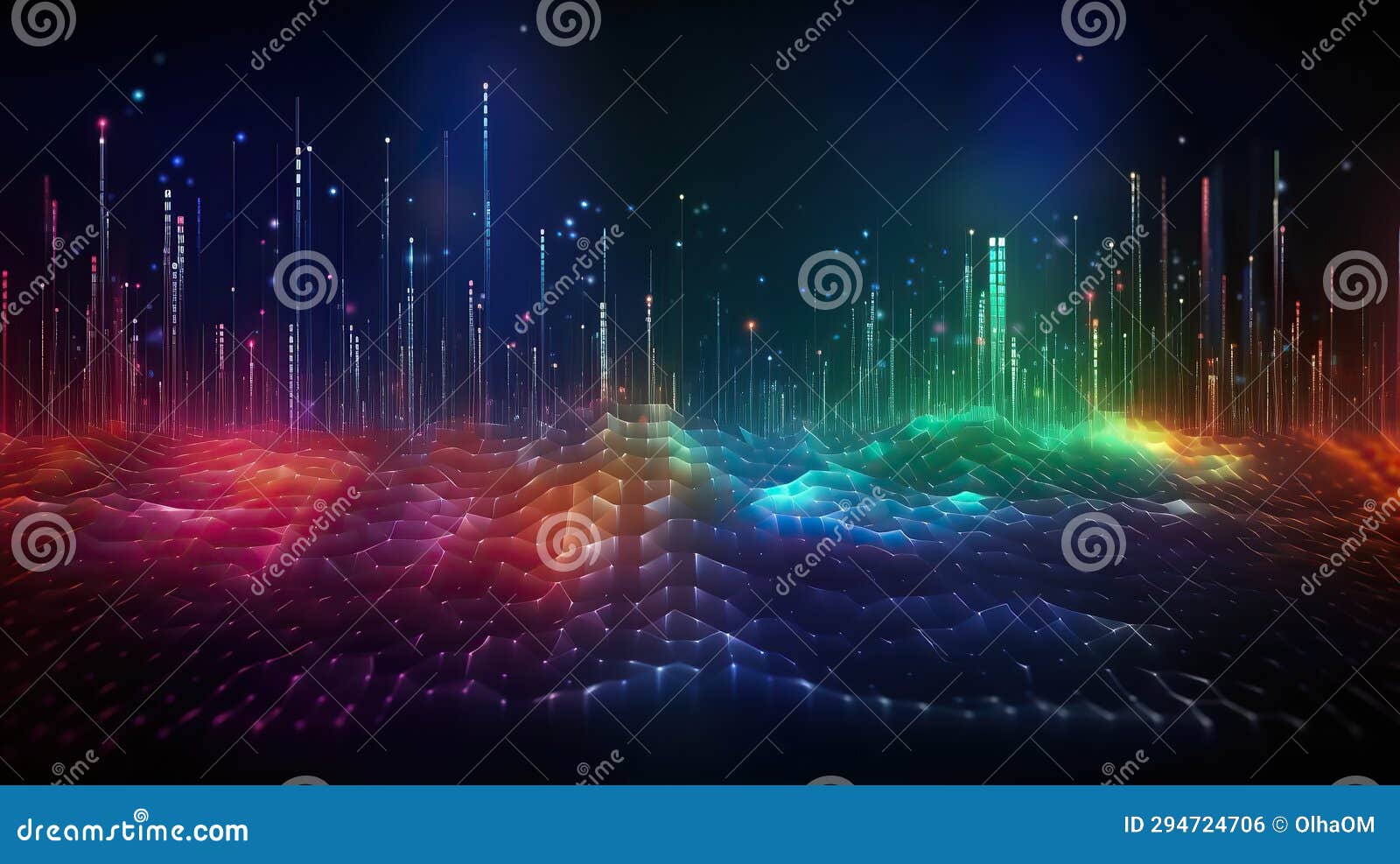 Big Data Abstract Background. Technology Network Concept. Futuristic ...