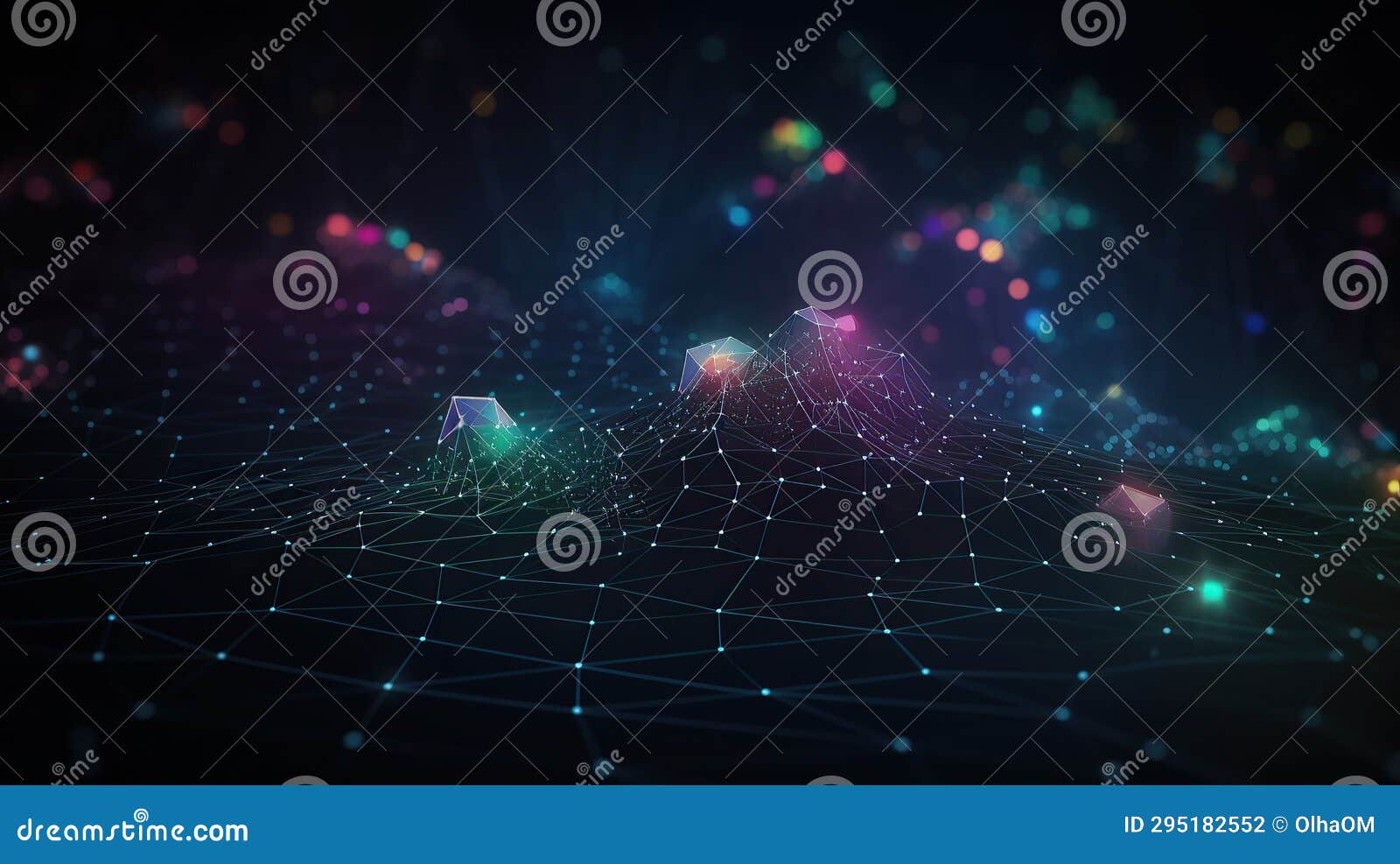 Big Data Abstract Background. Technology Network Concept. Futuristic ...