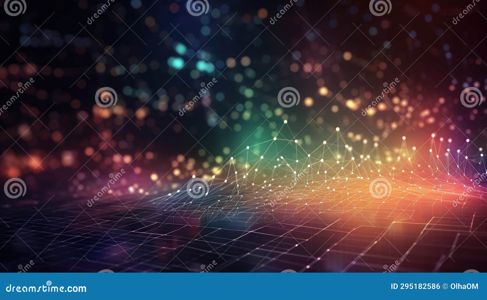 Big Data Abstract Background. Technology Network Concept. Futuristic ...
