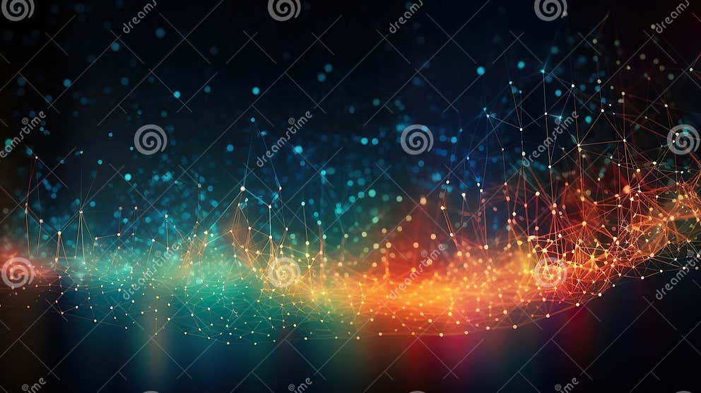 Big Data Abstract Background. Technology Network Concept. Futuristic ...