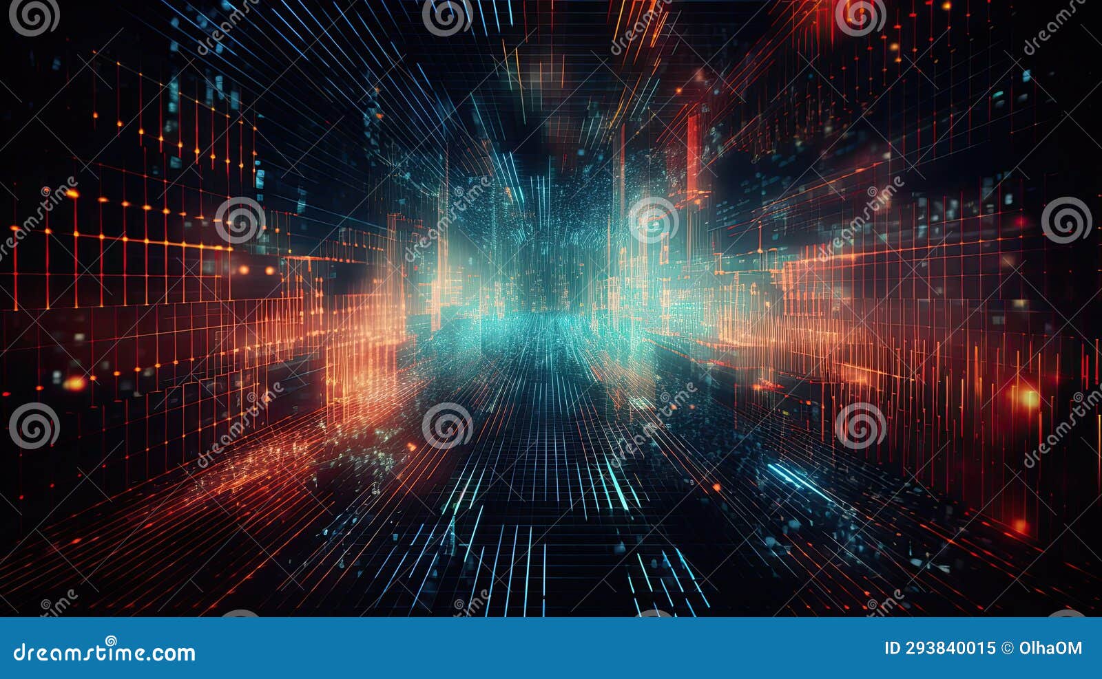 Big Data Abstract Background. Technology Network Concept. Generative AI ...