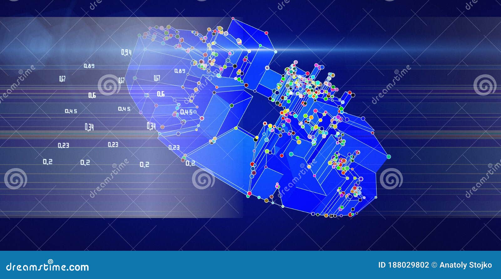 Big Data. Abstract Background with Wireframe Infographic and Big Data ...