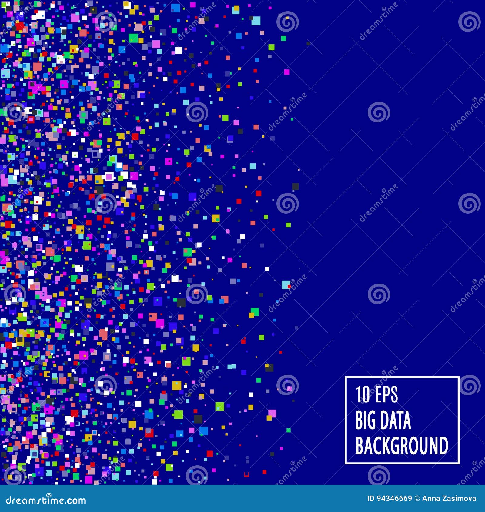 BIG DATA Abstract Blue Technology Background. Stock Vector ...