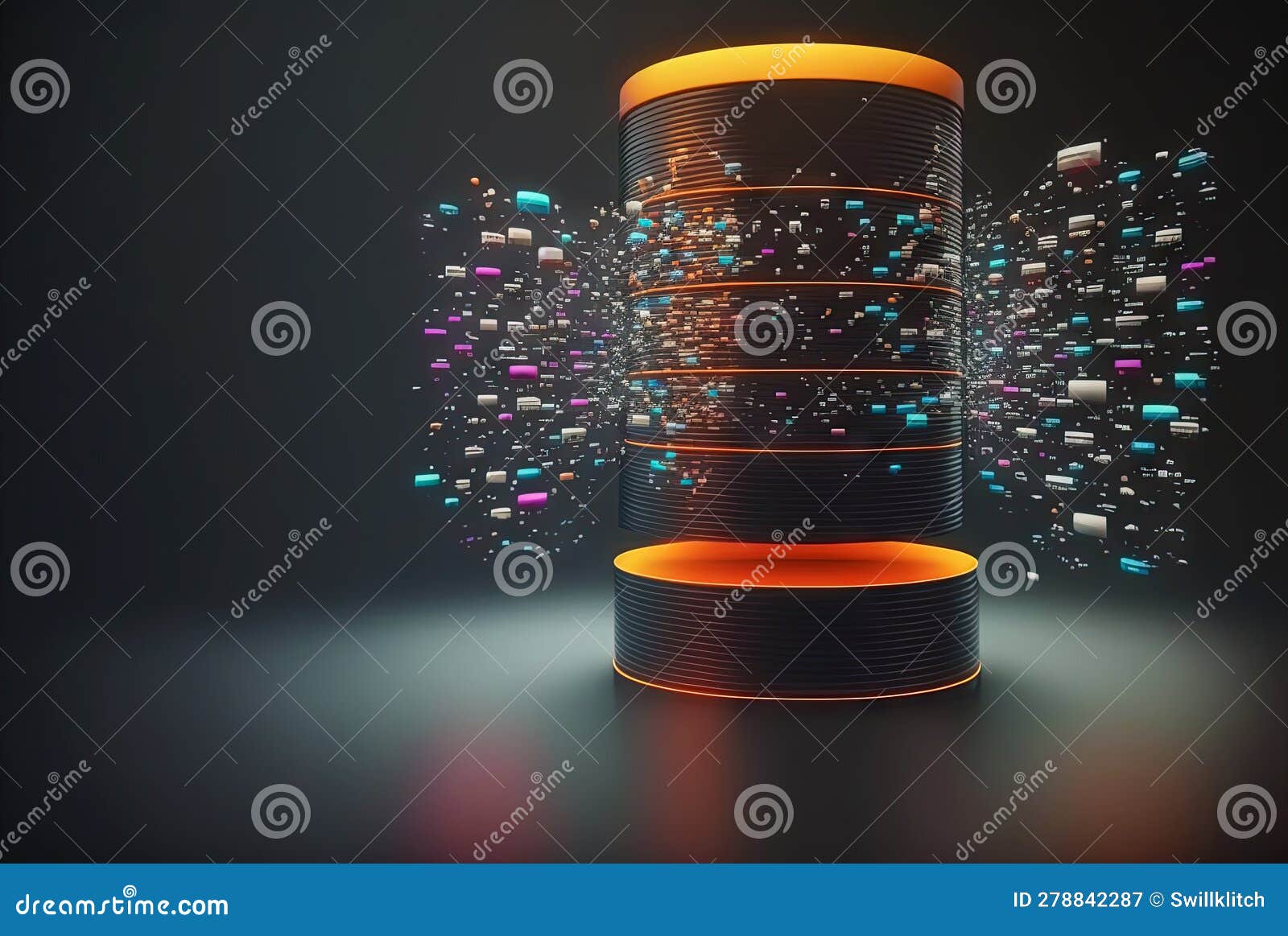 Big Data Abstract Concept with Data Clusters Collected by Server ...