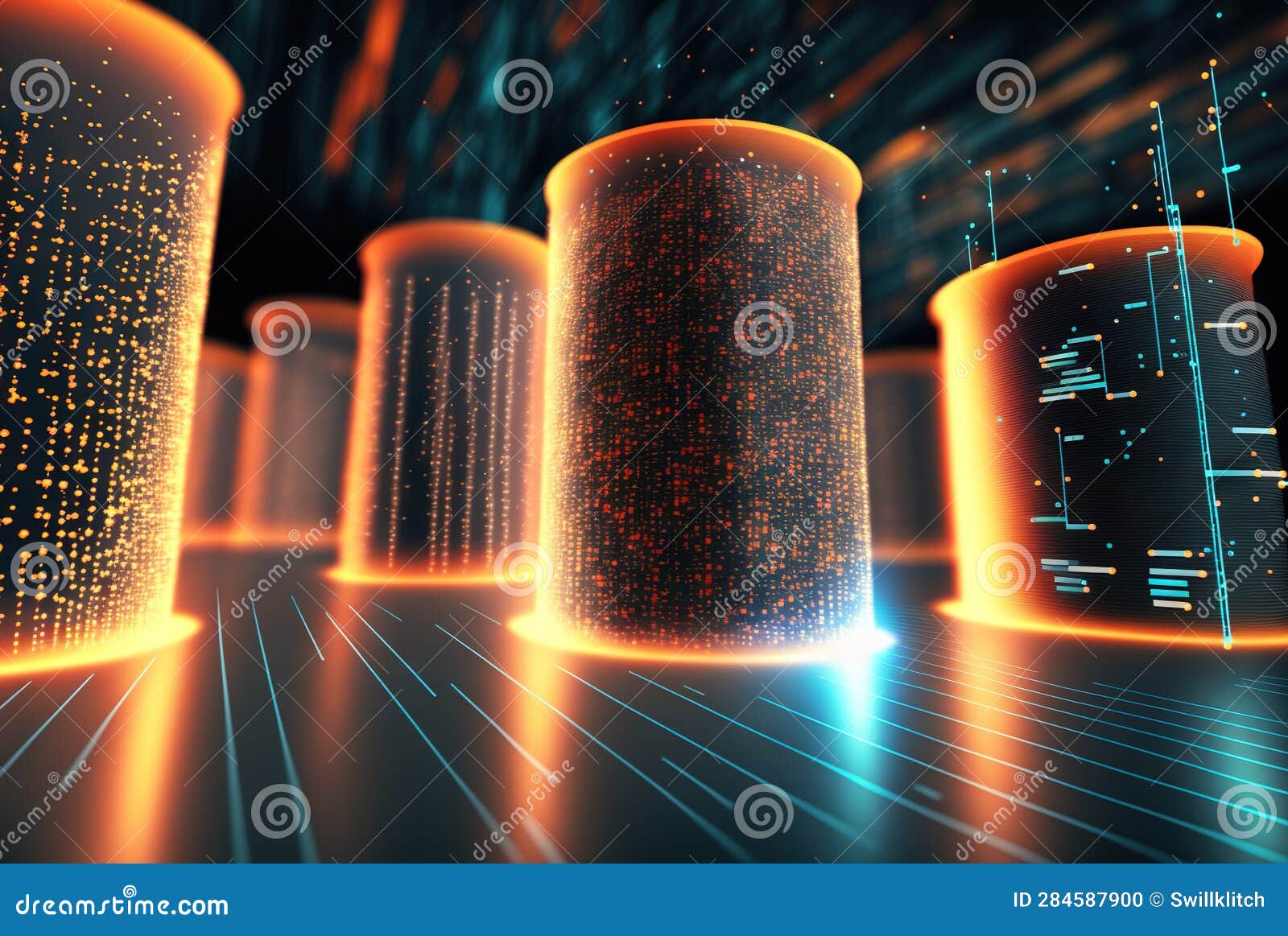 Big Data Abstract Concept with Data Clusters Collected by Server ...