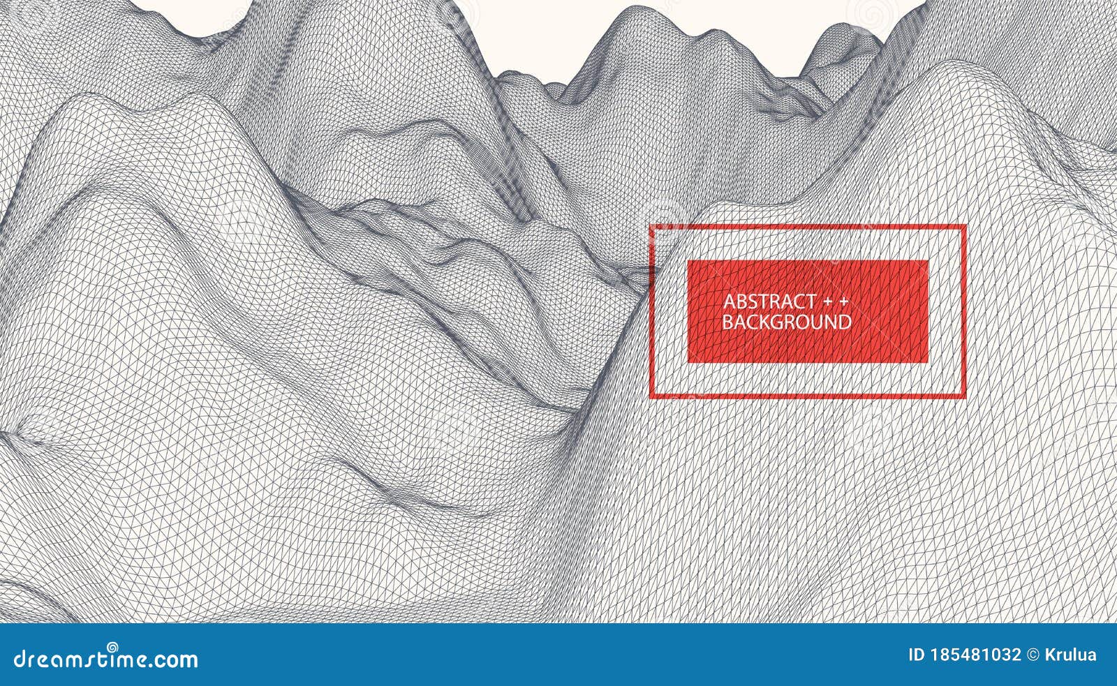 Big Data. Abstract Digital Landscape. Wireframe Landscape Background ...