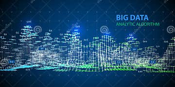 Big Data. Abstract Infographics Background with Grid Mesh and Data on ...