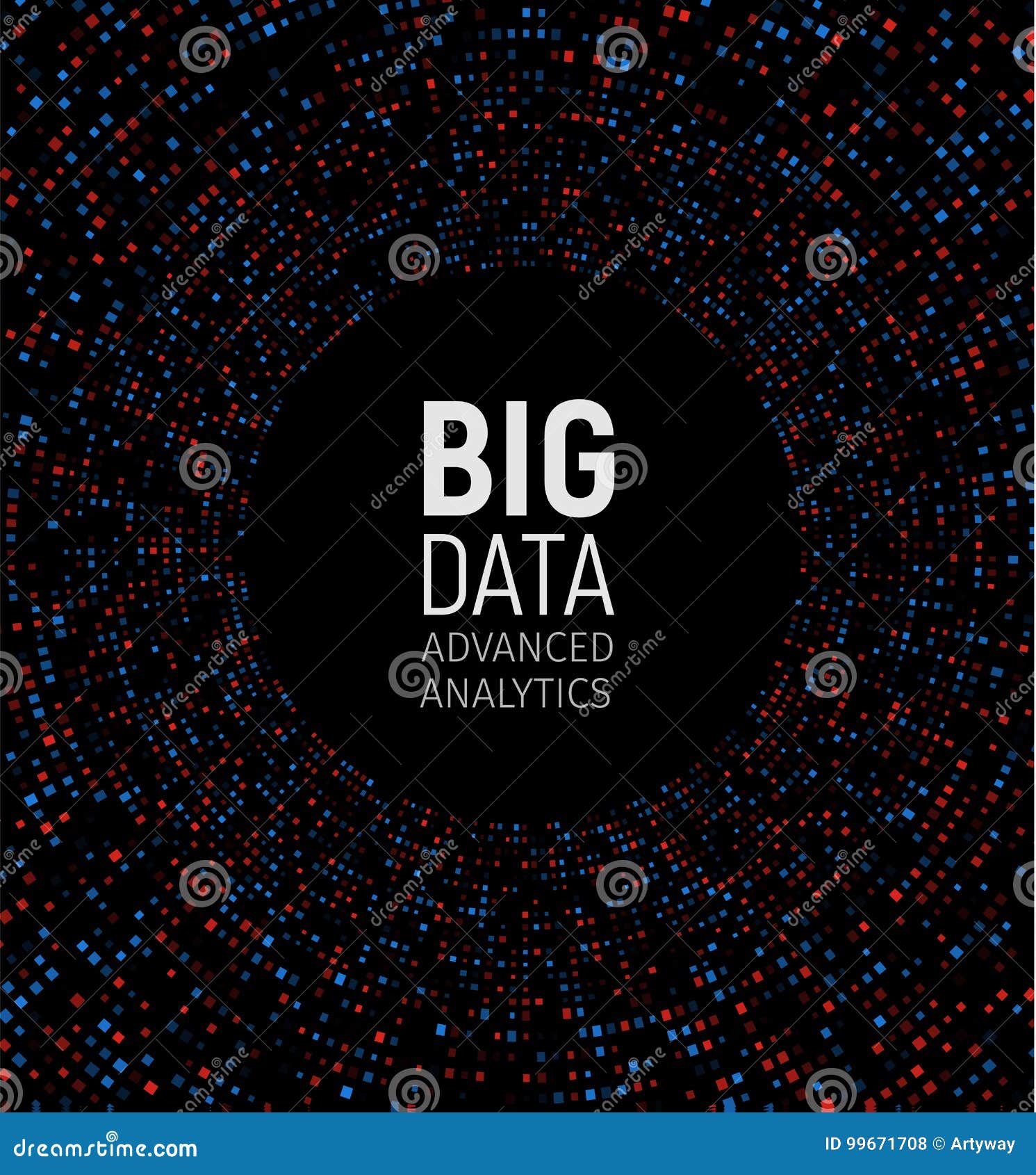 Big Data Abstract Vector Visualization Lines And Dots Array Big Data