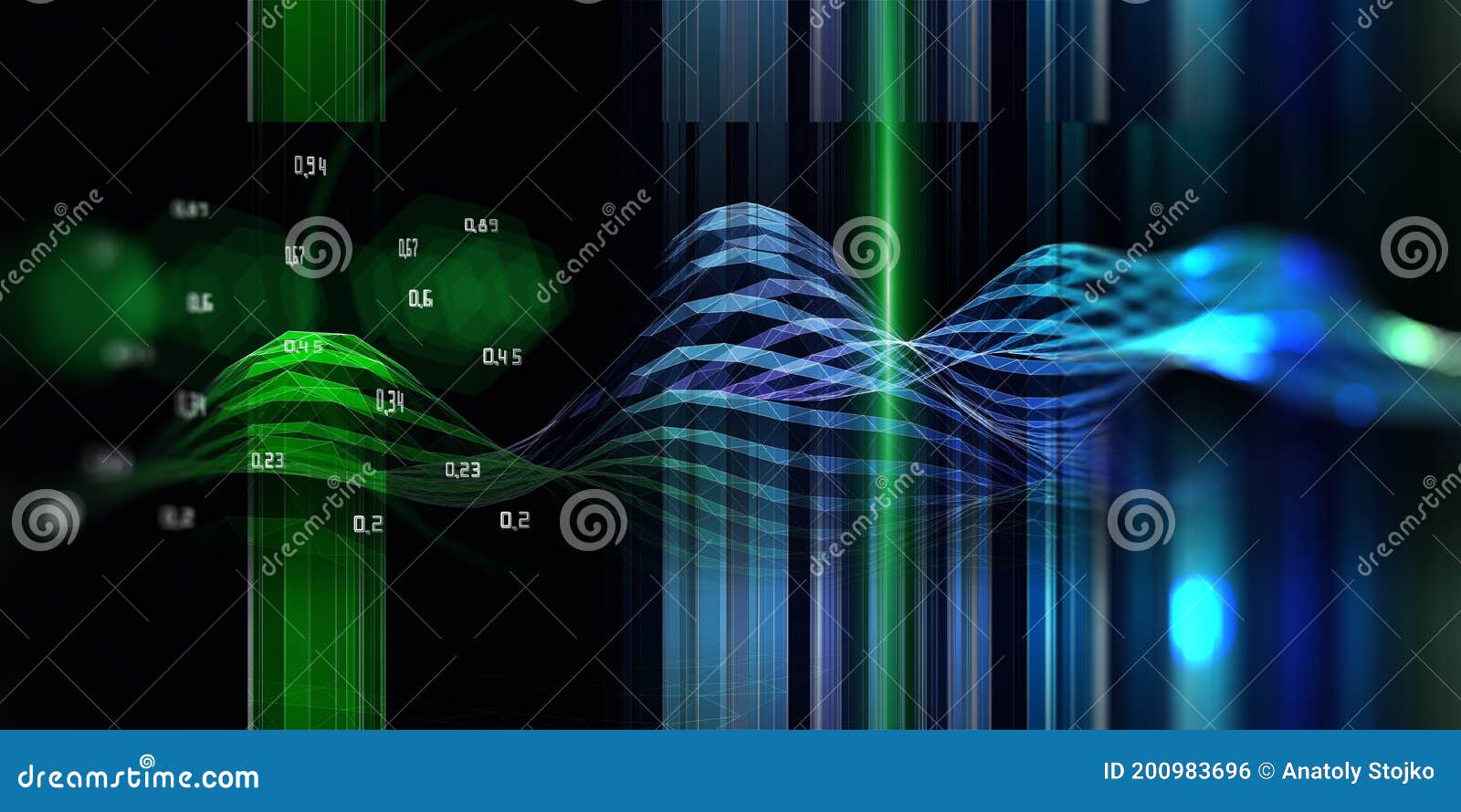 Big Data Abstract Visualization Wave Algorithm Analyze Data With