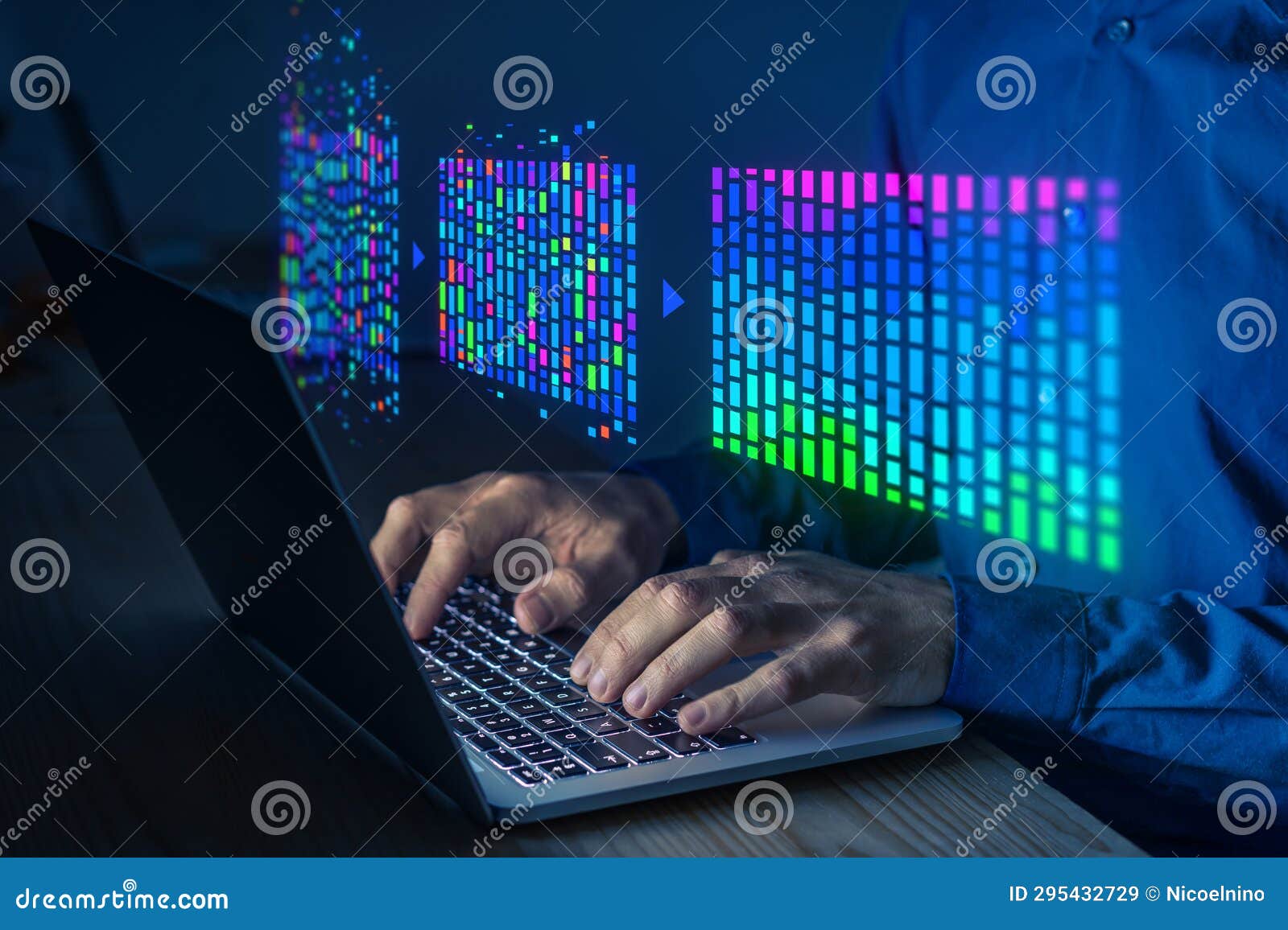 Big Data and AI Technology. Data Science and Data Analytics. Scientist ...