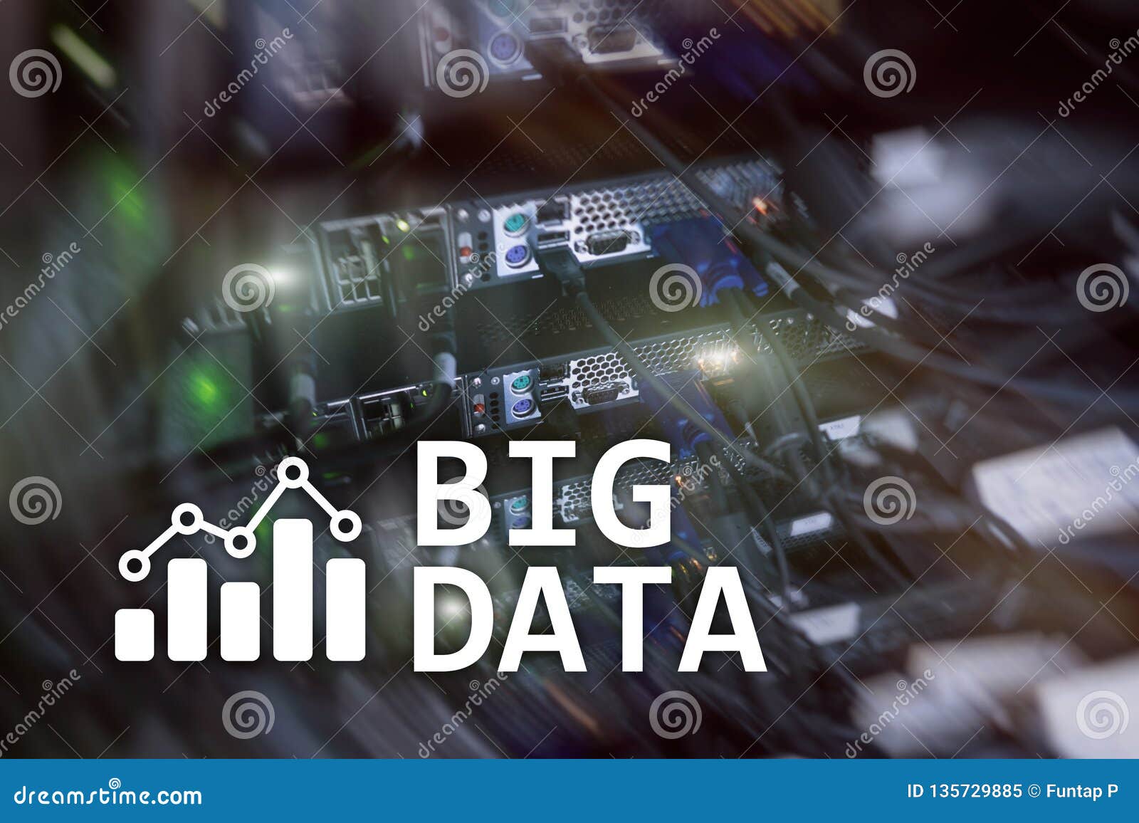 Big Data Analysing Server. Internet and Technology. Stock Image - Image ...