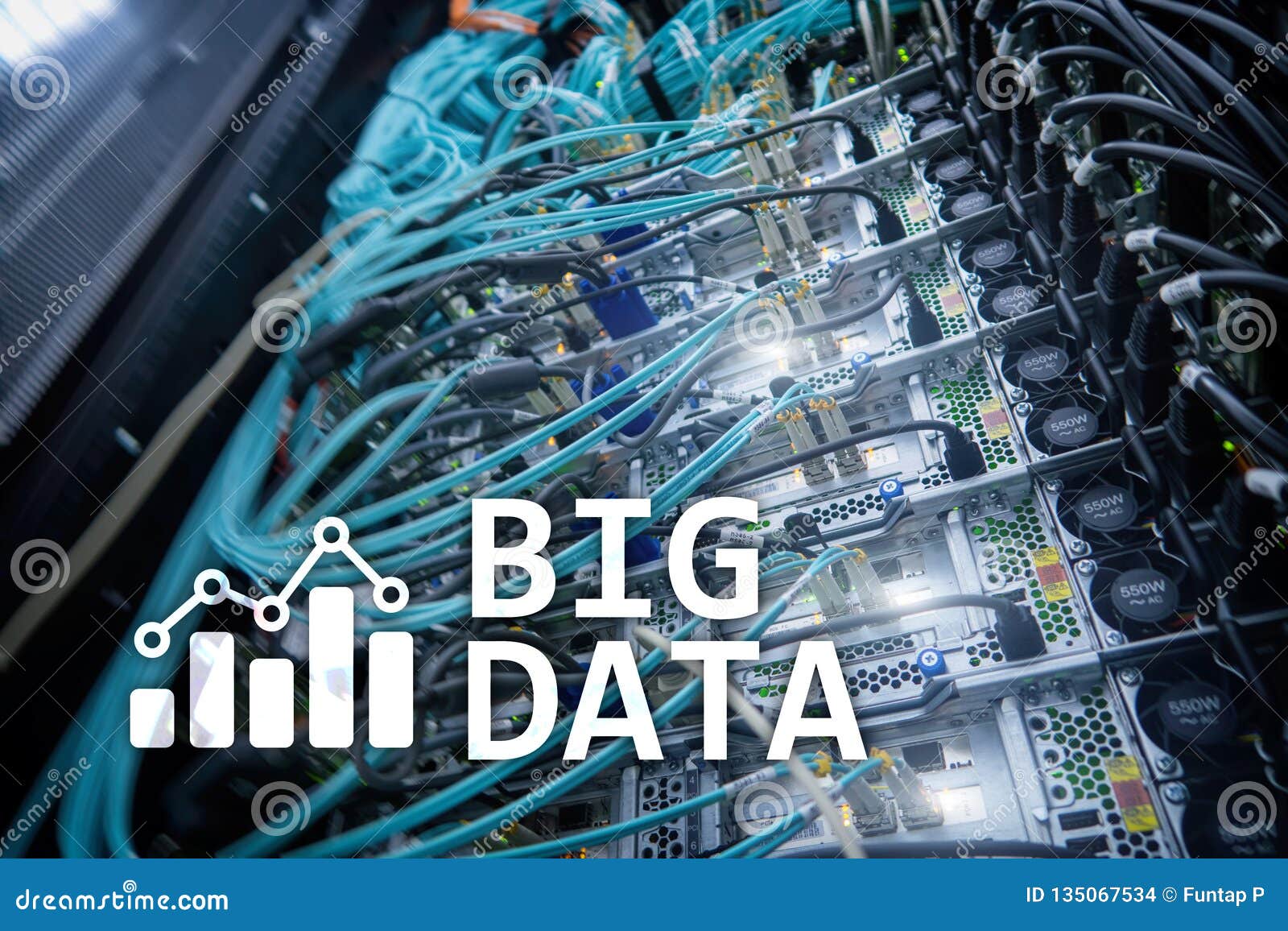 Big Data Analysing Server. Internet and Technology. Stock Photo - Image ...