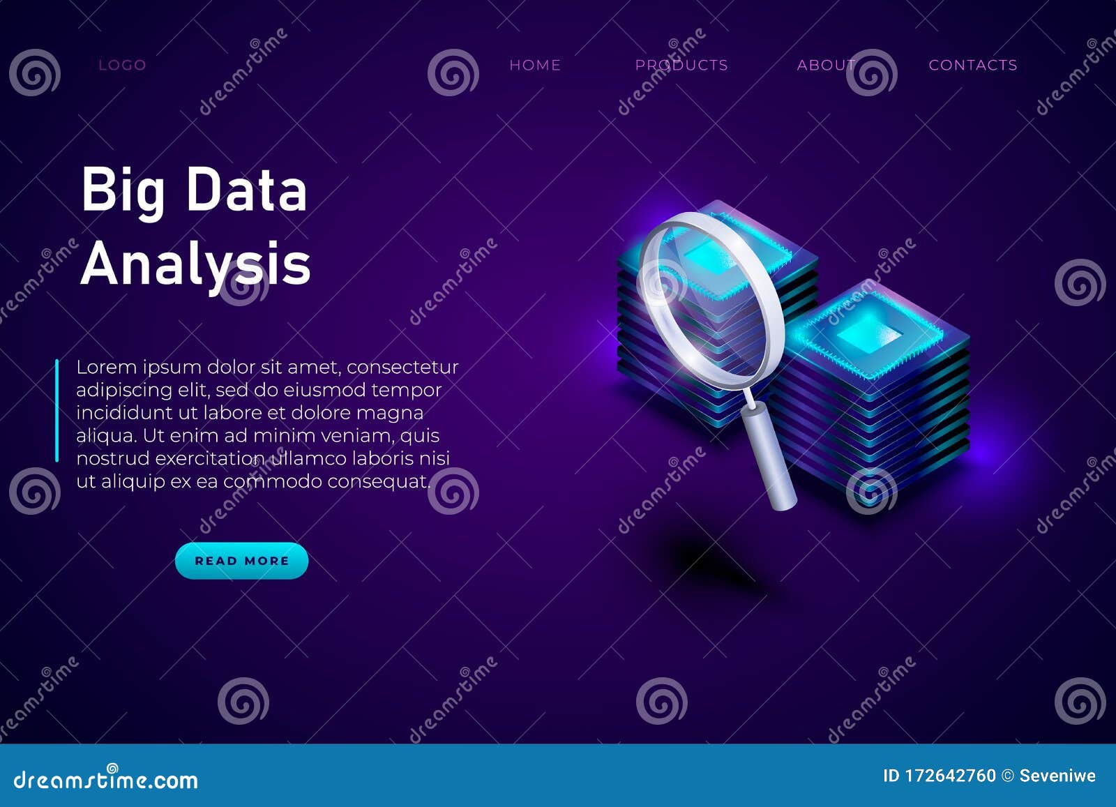 Big Data Analysis Center. Vector Server Room Rack, Data Center Concept ...