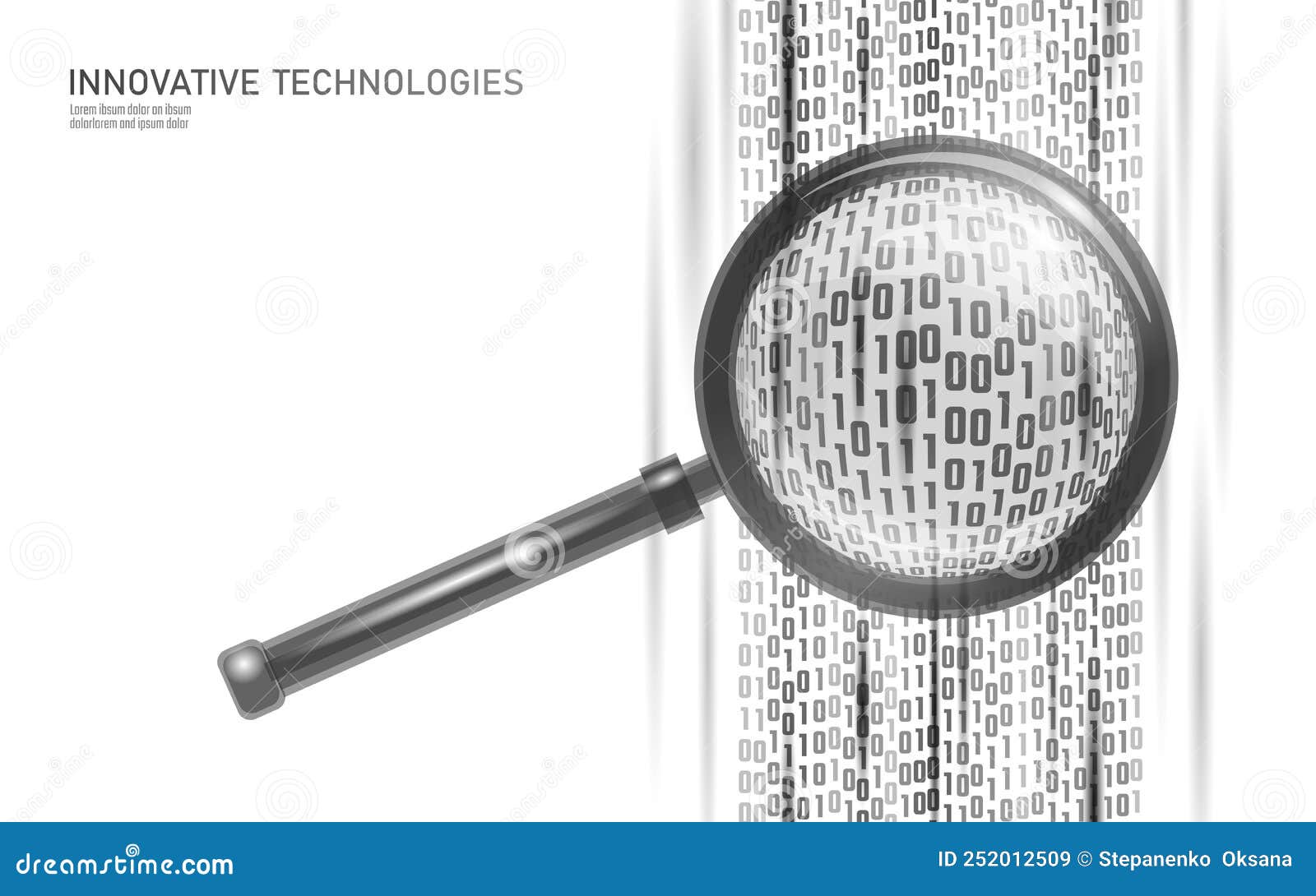 Big Data Analysis Information. Cloud Computing Online Storage Binary Code Numbers Stock Vector ...