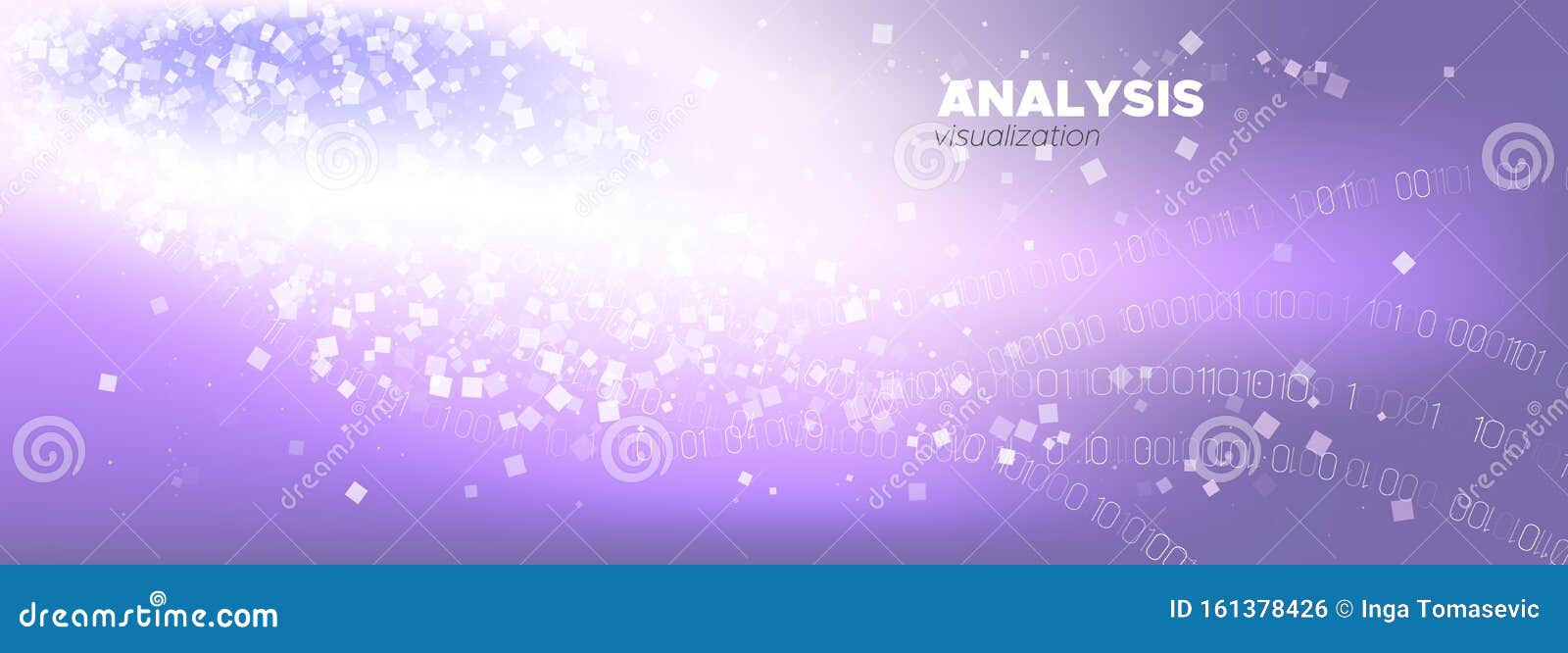 Big Data Analysis. Pink Particle Future Stock Vector - Illustration of ...