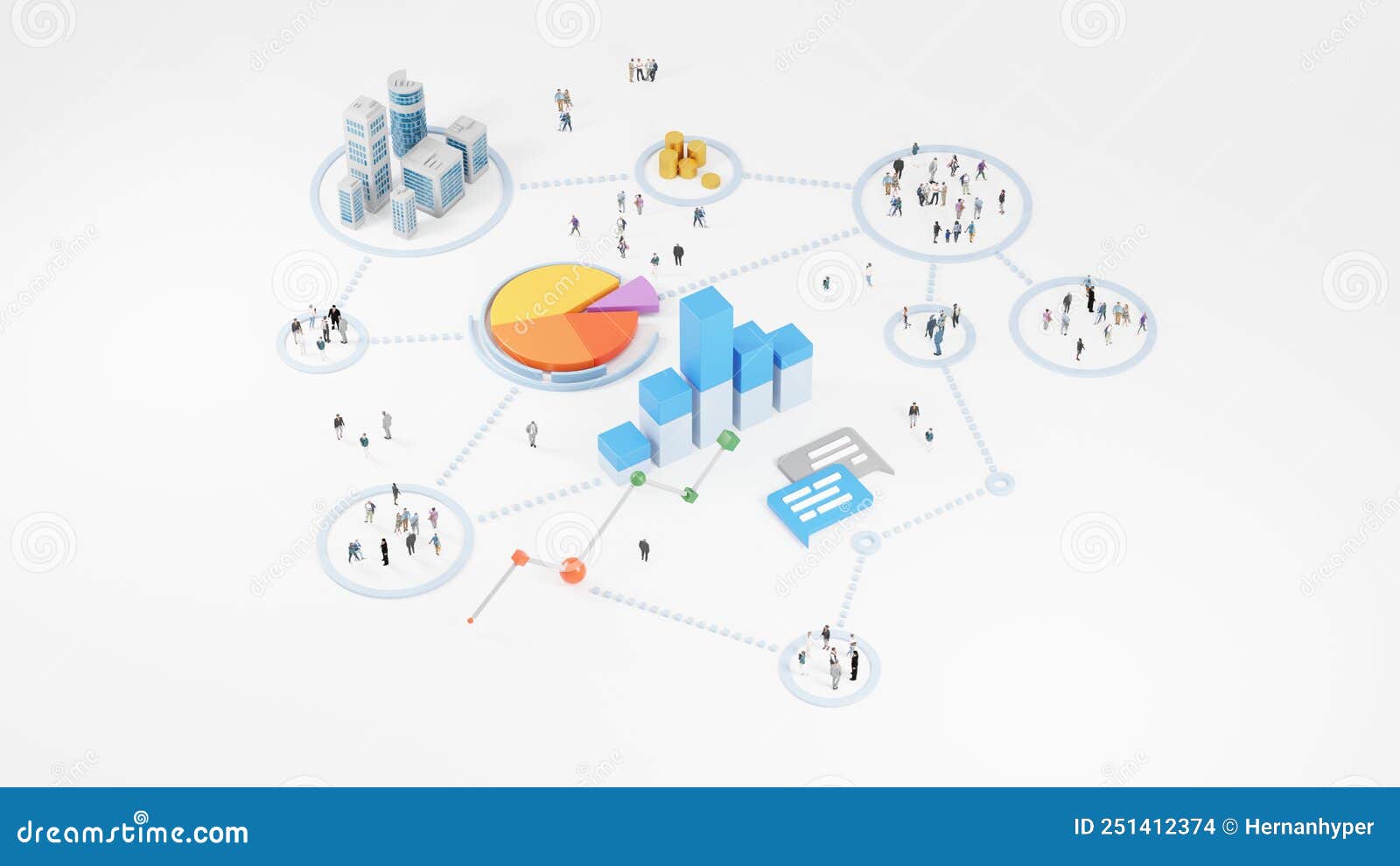 Big Data Analytics, Abstract Concept. Graphs and Charts Showing ...