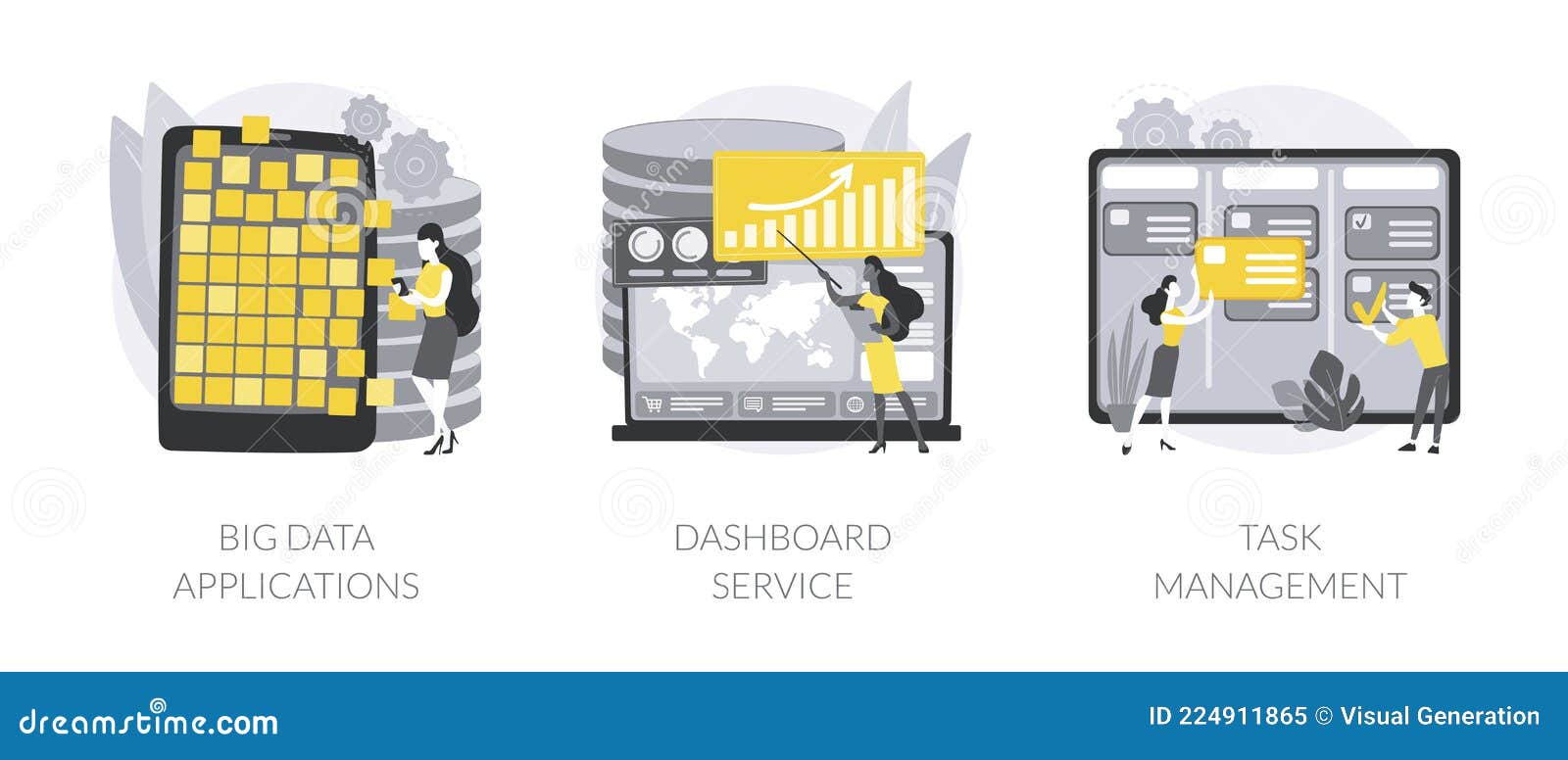 Big Data Analytics Abstract Concept Vector Illustrations. Stock Vector ...