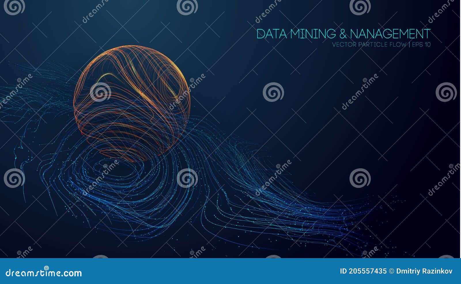 Big Data Analytics Abstract Vector Background. 3d Vector Sphere Data ...