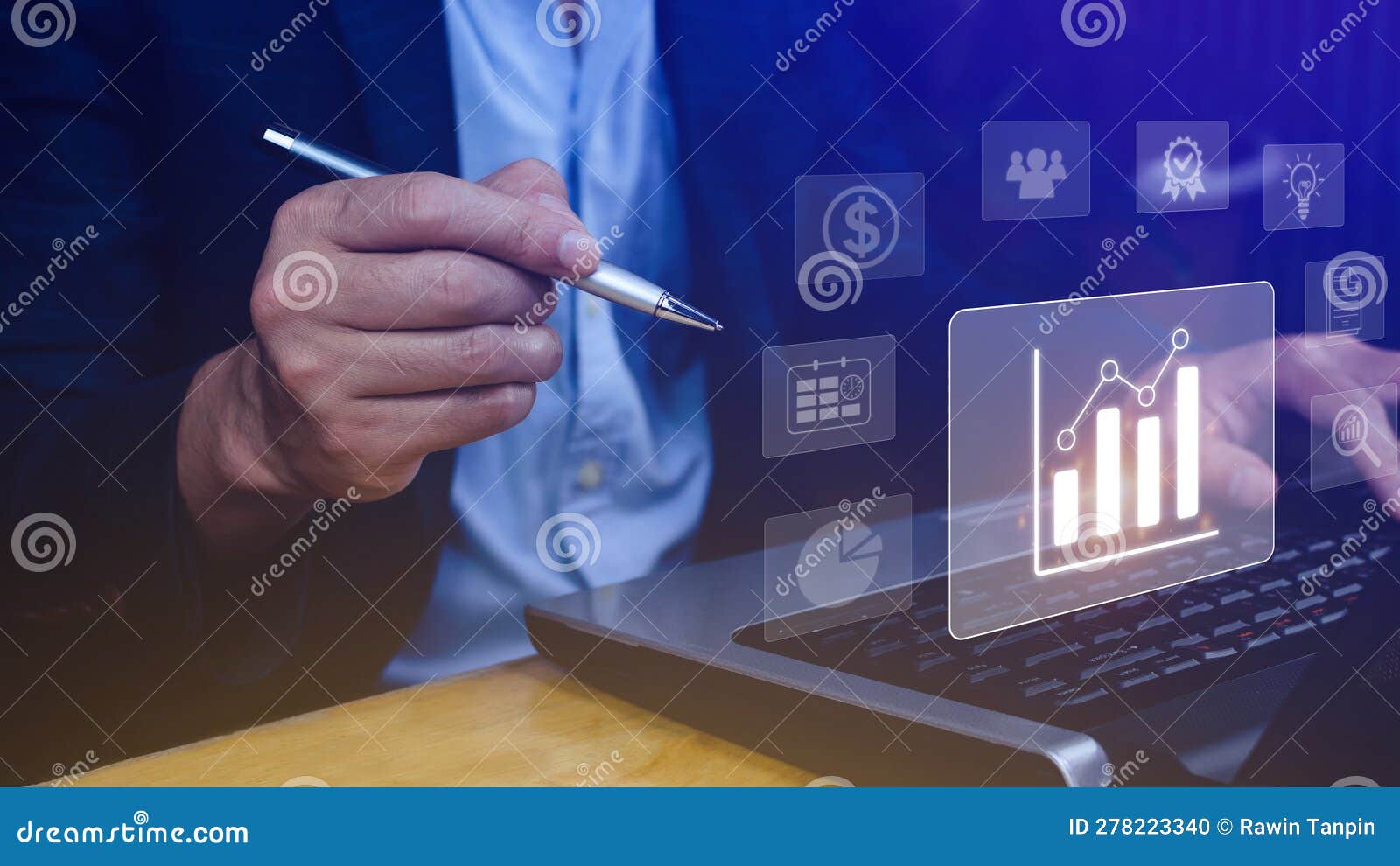 Big Data Analytics and Business Intelligence BI Concept with Chart and ...