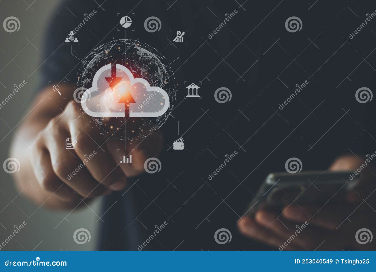 Big Data Analytics and Business Intelligence BI Concept on a Digital ...