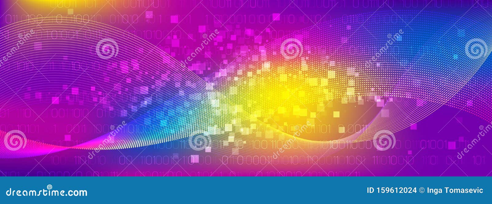 Big Data Analytics. Colorful Technology Stock Vector - Illustration of ...