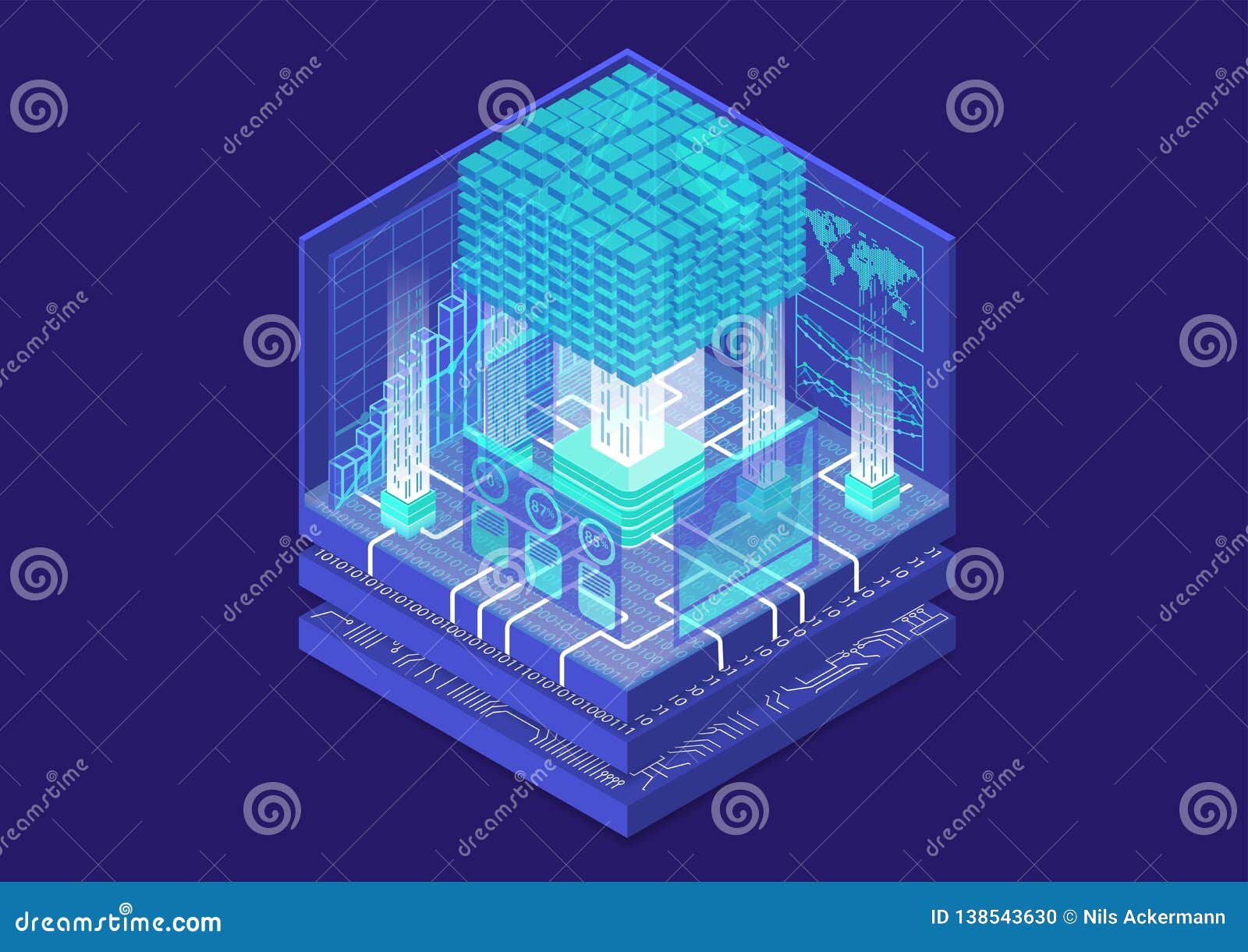 Digital Cube Encoder Technology Concept. Generative Ai Royalty-Free ...