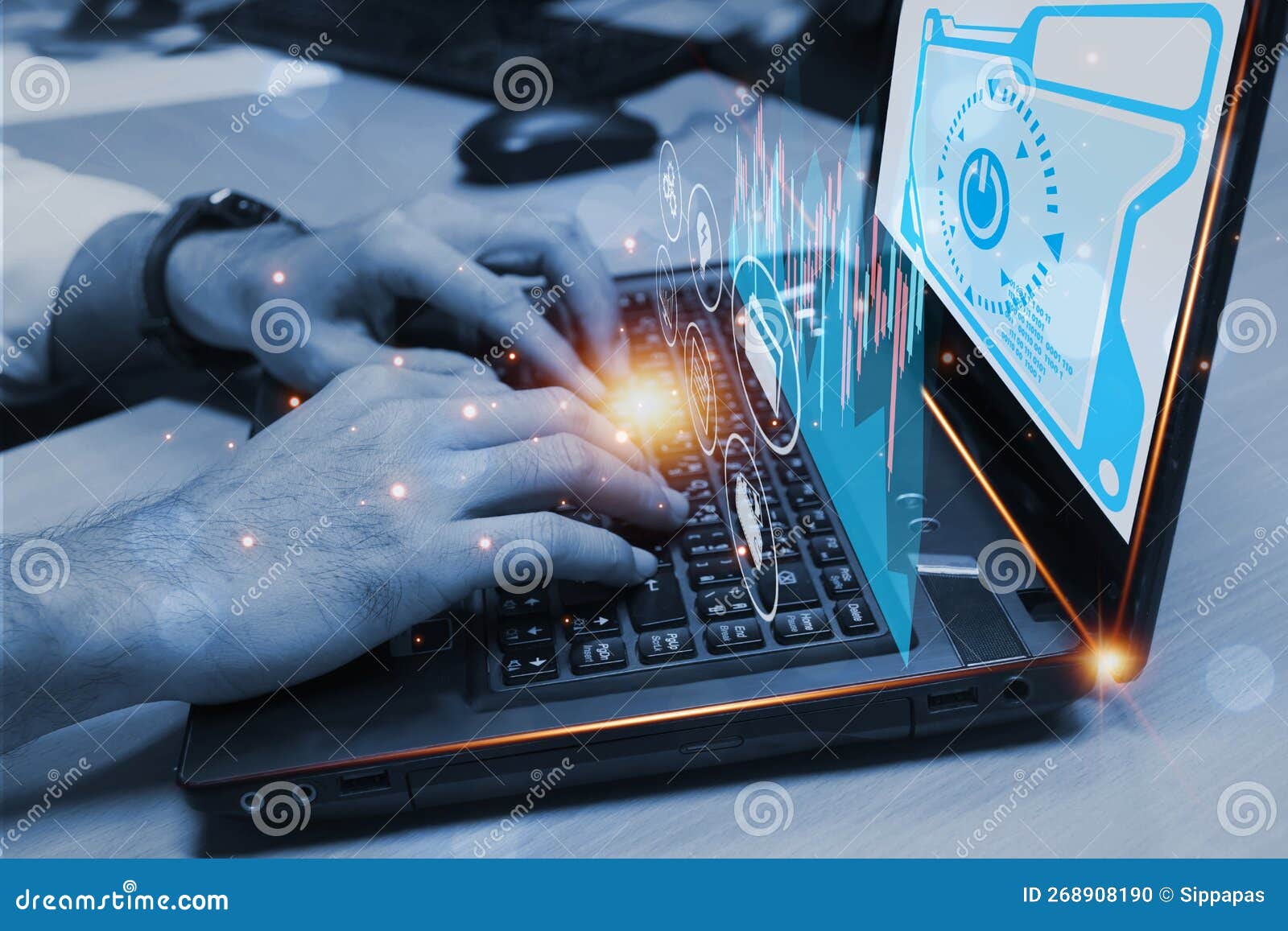 Man People Holding Digital Laptop Stock Photo - Image of digital ...