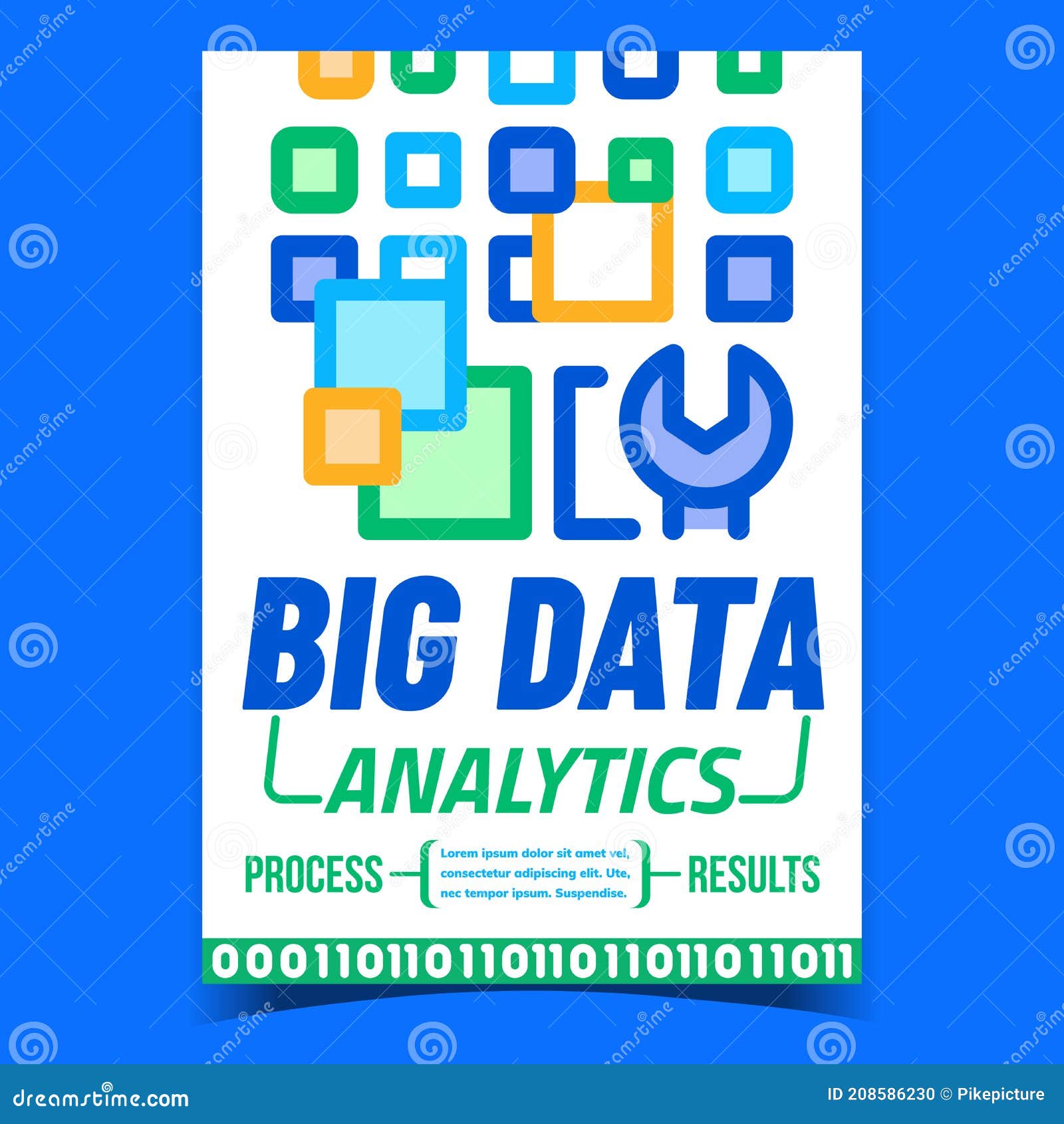 Big Data Analytics Creative Promo Banner Vector Stock Vector ...