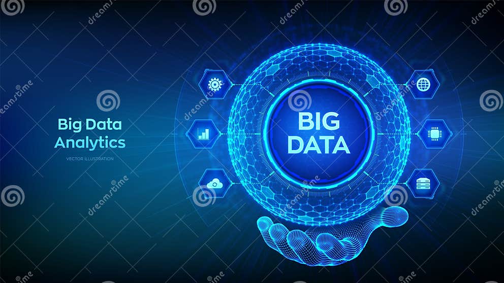 Big Data Analytics. Big Data Innovation Technology Concept. Blockchain Network Analysis ...