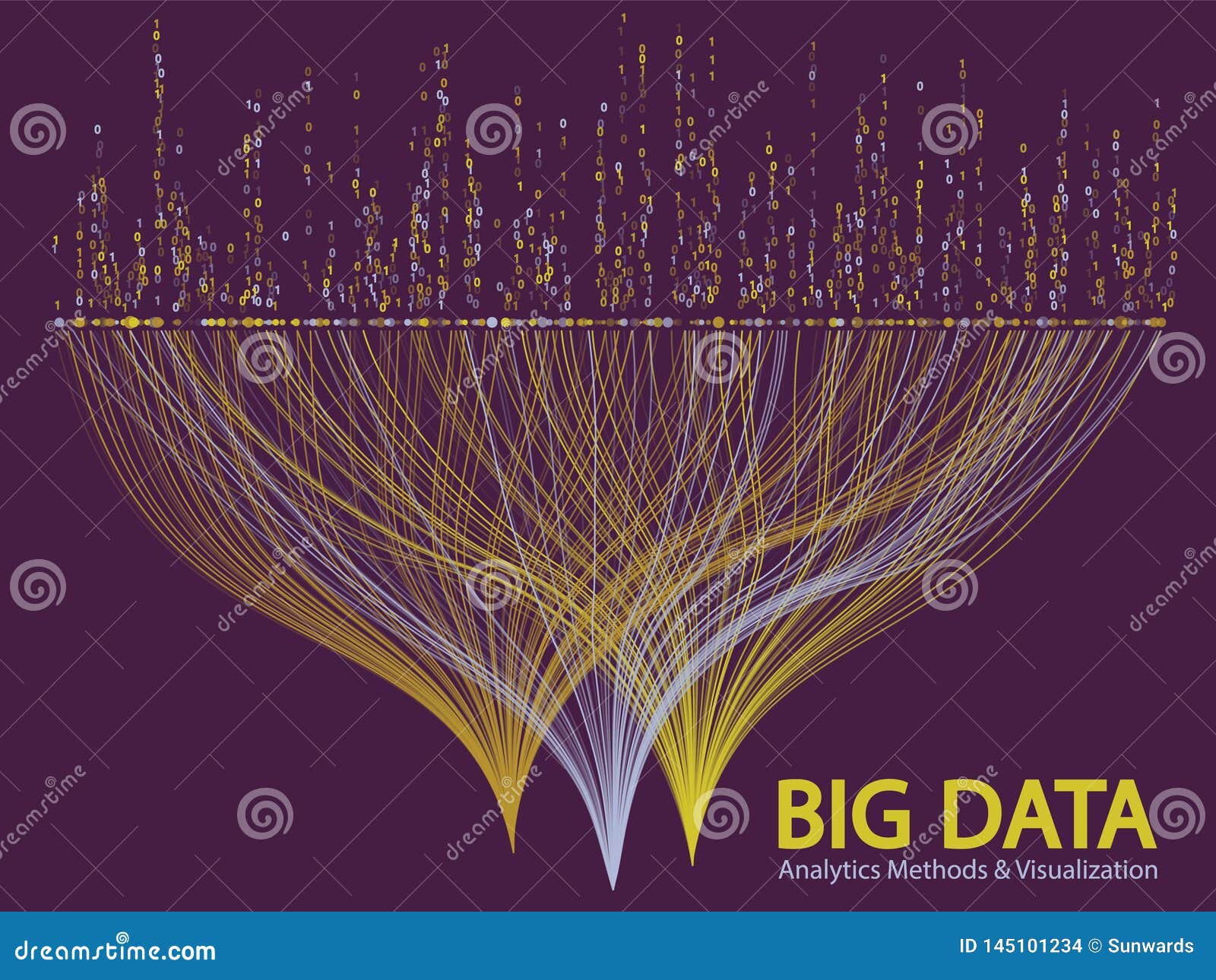Big Data Visualization Concept Vector. Stock Vector - Illustration of ...