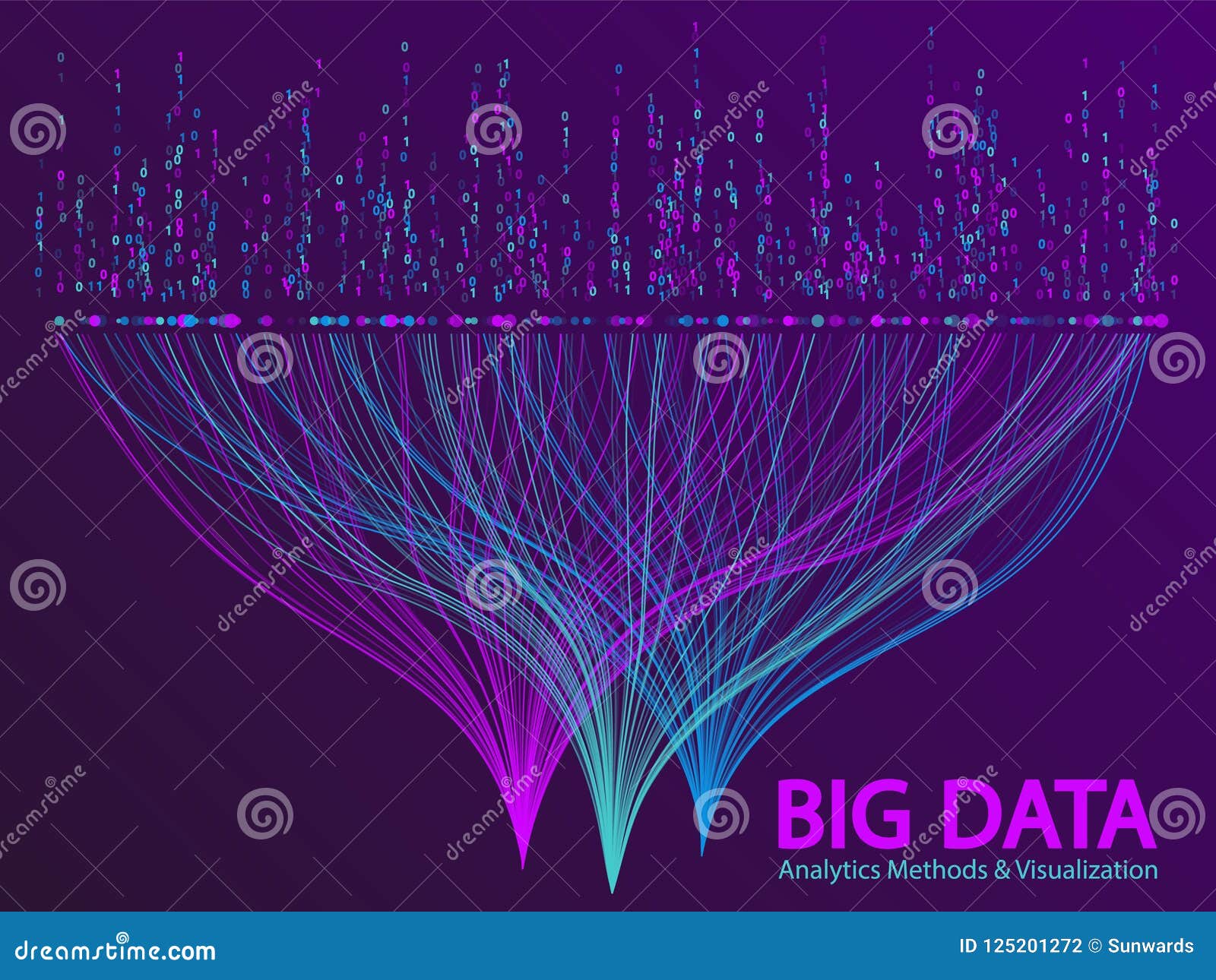 Big Data Visualization Concept Vector. Stock Vector - Illustration of numbers, analytics: 125201272