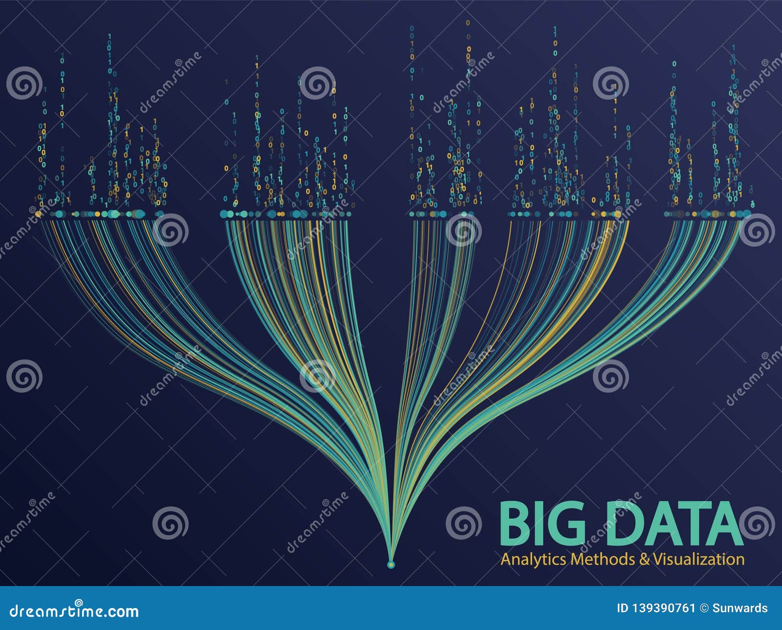 Big Data Visualization Concept Vector Stock Image Image Of Background