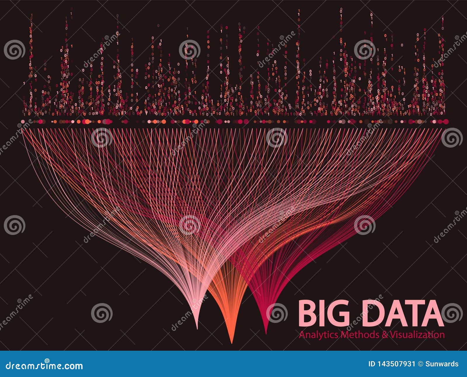 Big Data Visualization Concept Vector. Stock Vector - Illustration of ...