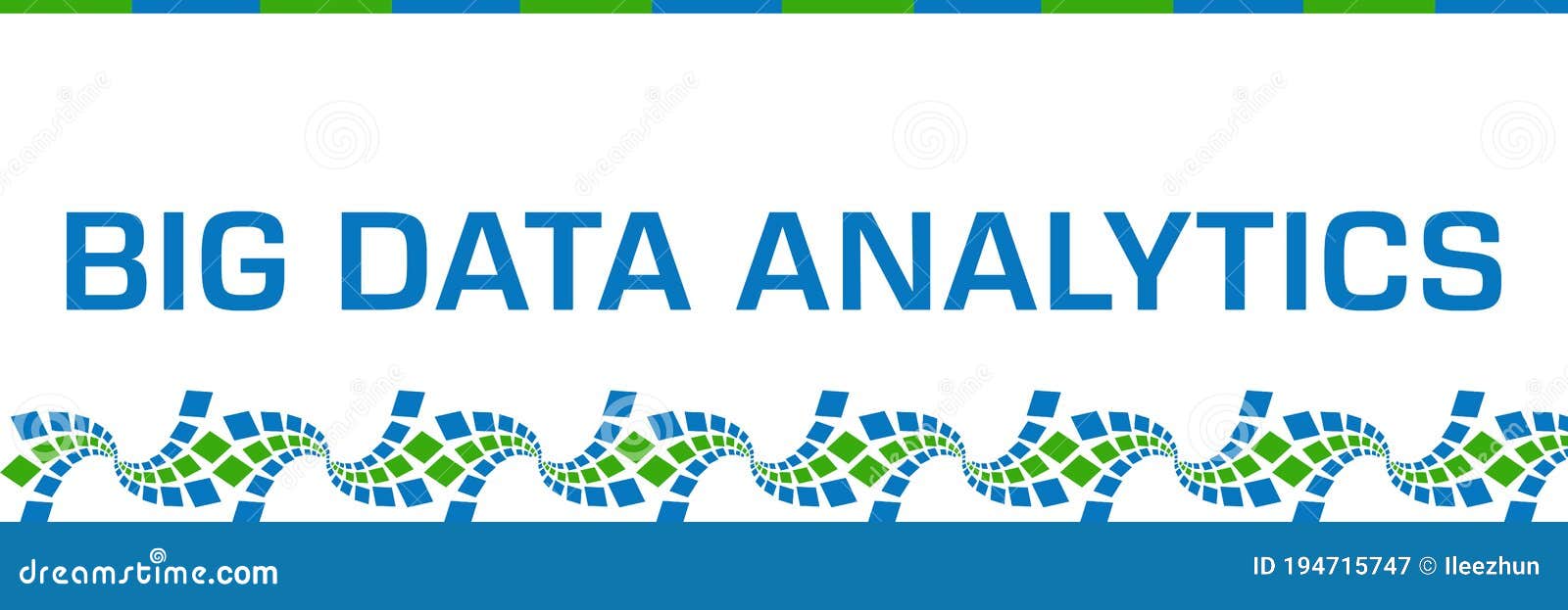 Big Data Analytics Green Blue Graphics Bottom Horizontal Stock ...