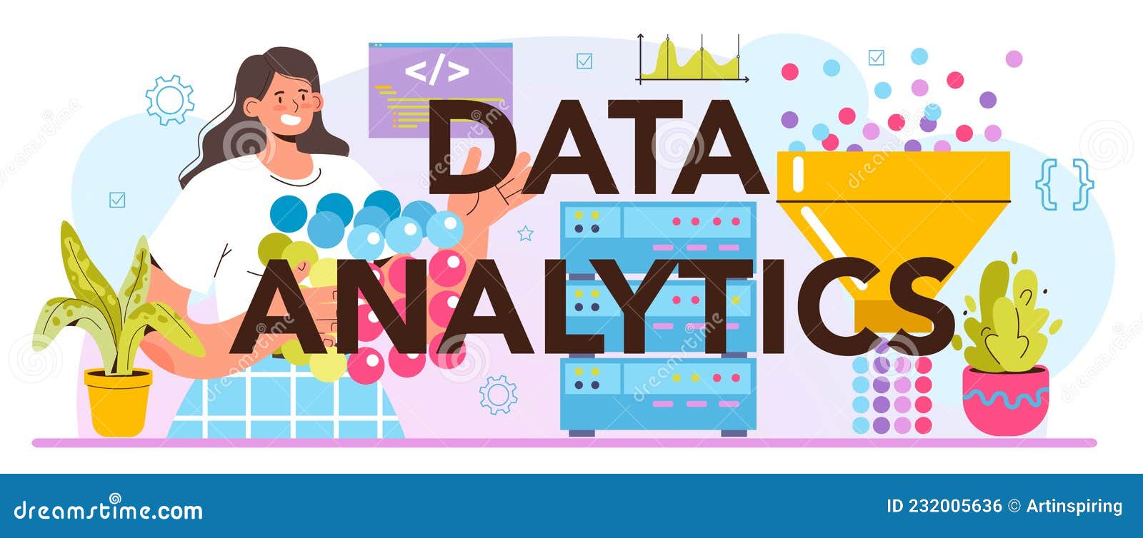 Big Data Analytics Typografische Header. Big Data Aus Verschiedenen ...