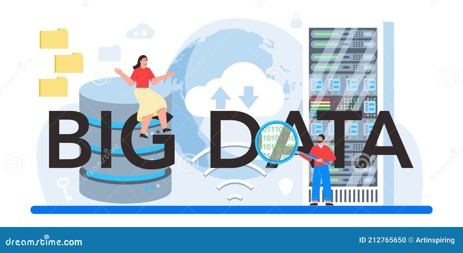 Big Data Analytics Typographic Header. Chart and Graph, Diagram ...