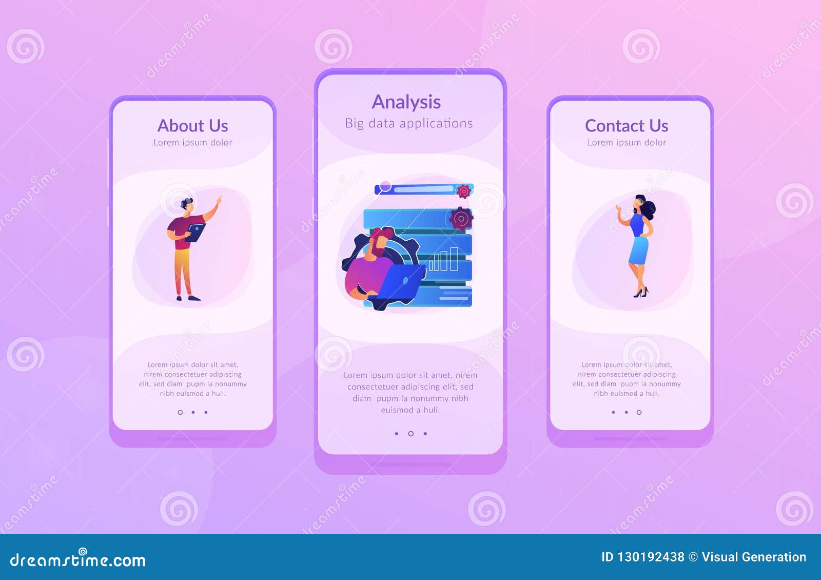 Big Data Applications App Interface Template. Stock Vector ...