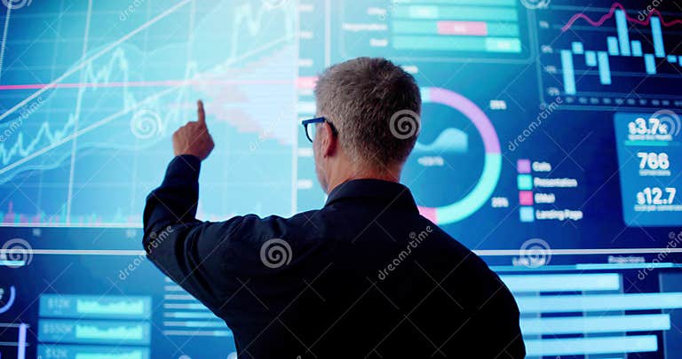 Big Data Artificial Intelligence Dashboard Stock Image - Image of ...