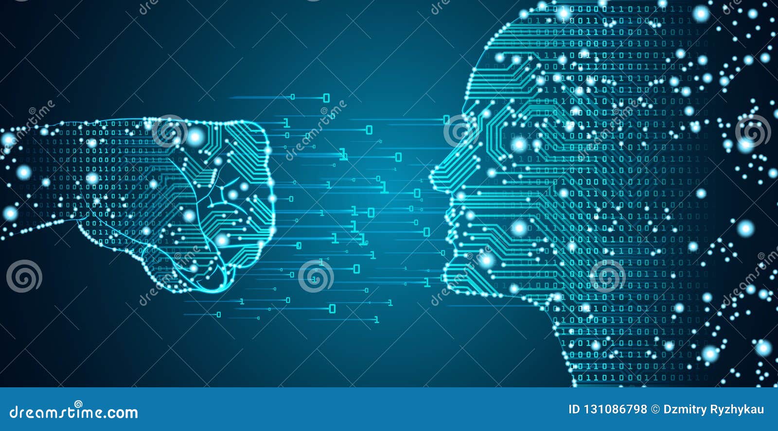 Big Data and Artificial Intelligence Hacking Concept. Stock Vector ...